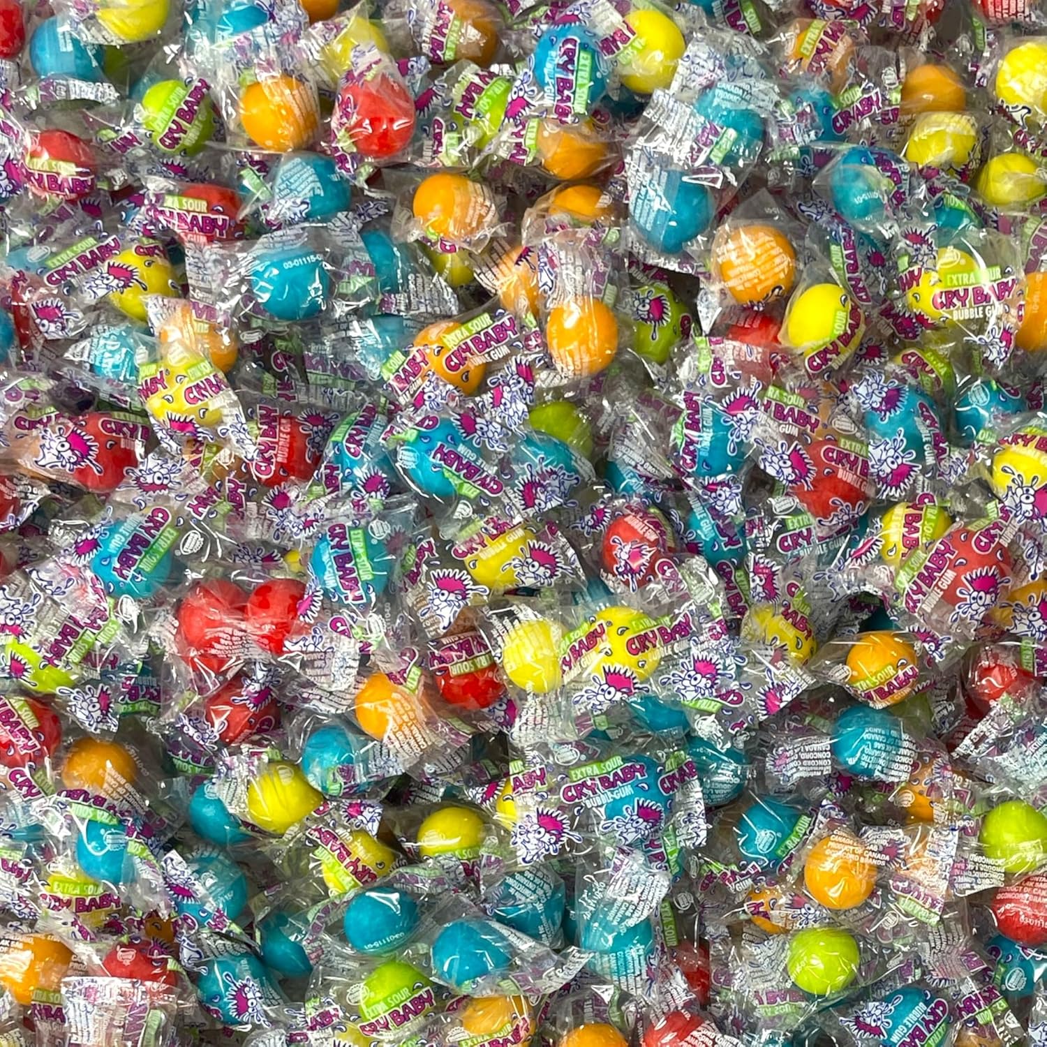 Amazon.com : Assorted Sour Fruit Flavor Gumballs - 1 Pound Bulk Pack ...