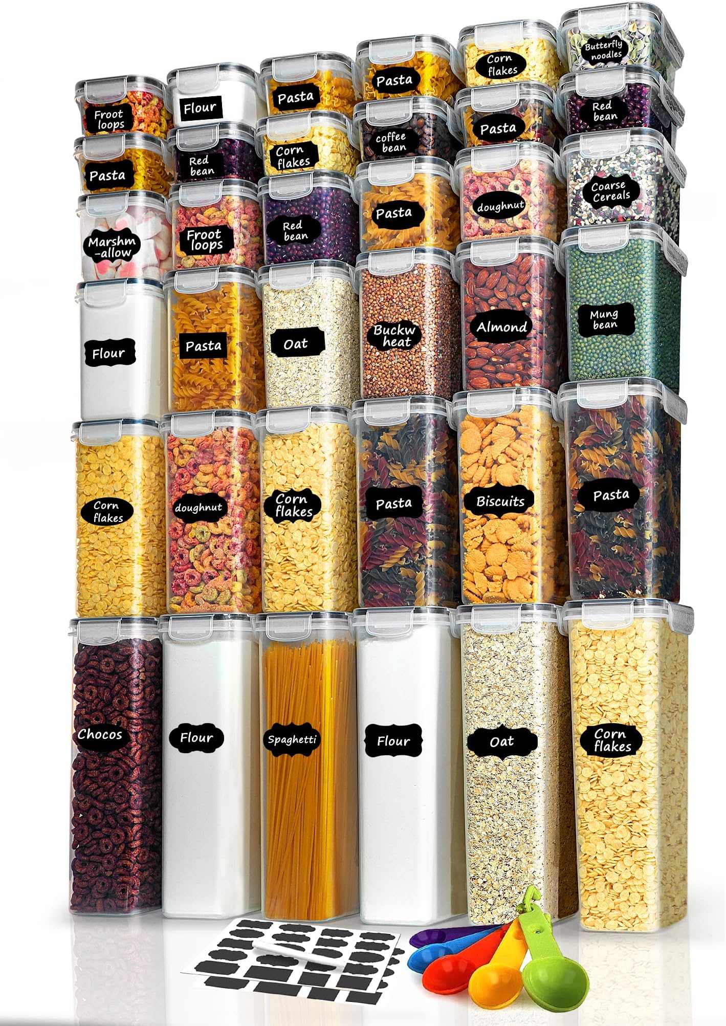 Amazon.com: PRAKI Airtight Food Storage Containers Set with Lids - 24 ...