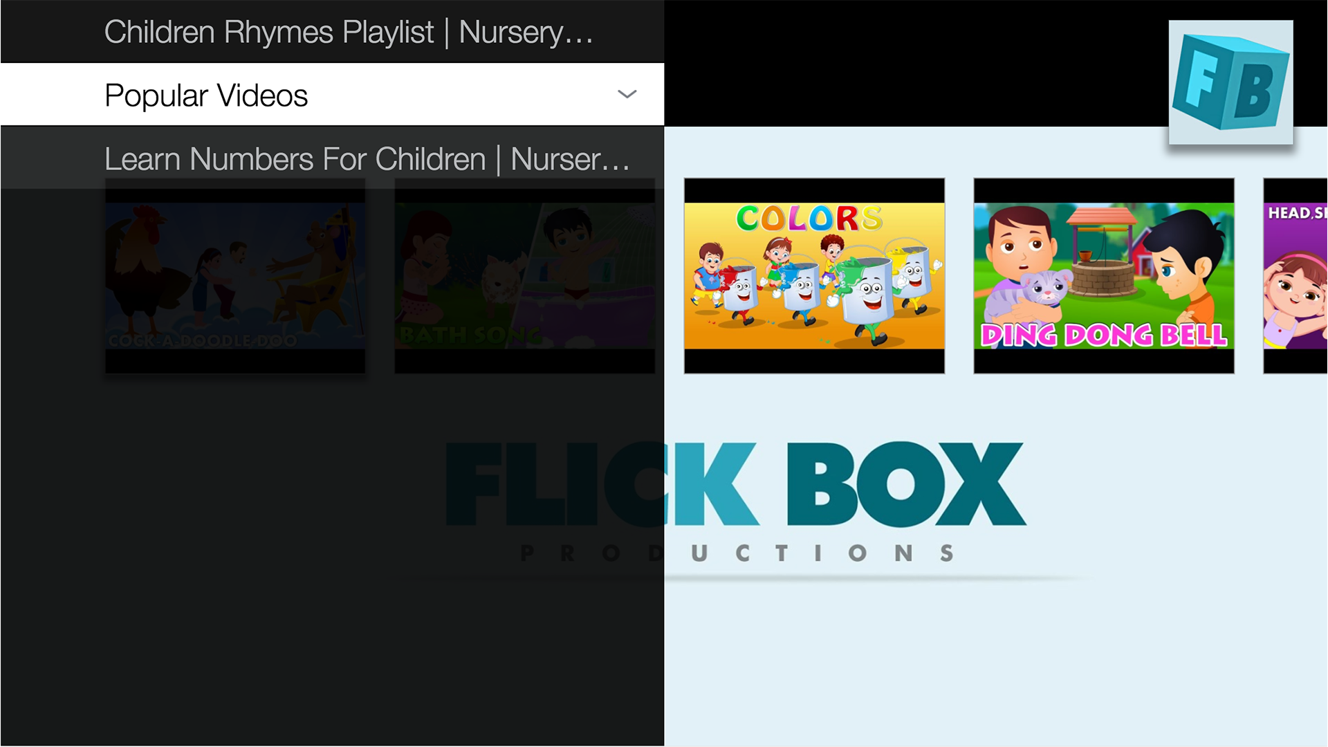 Flickbox - Kids Songs and Rhymes- Aplicación en Amazon Appstore