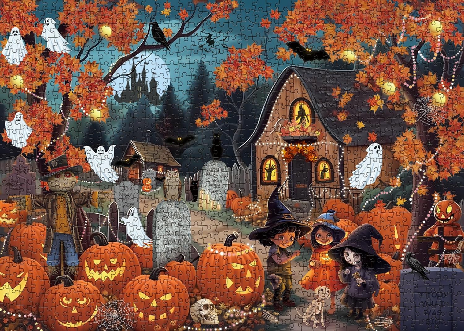 Amazon.com: Halloween Puzzles Fright Night Puzzle for Adults 1000 ...