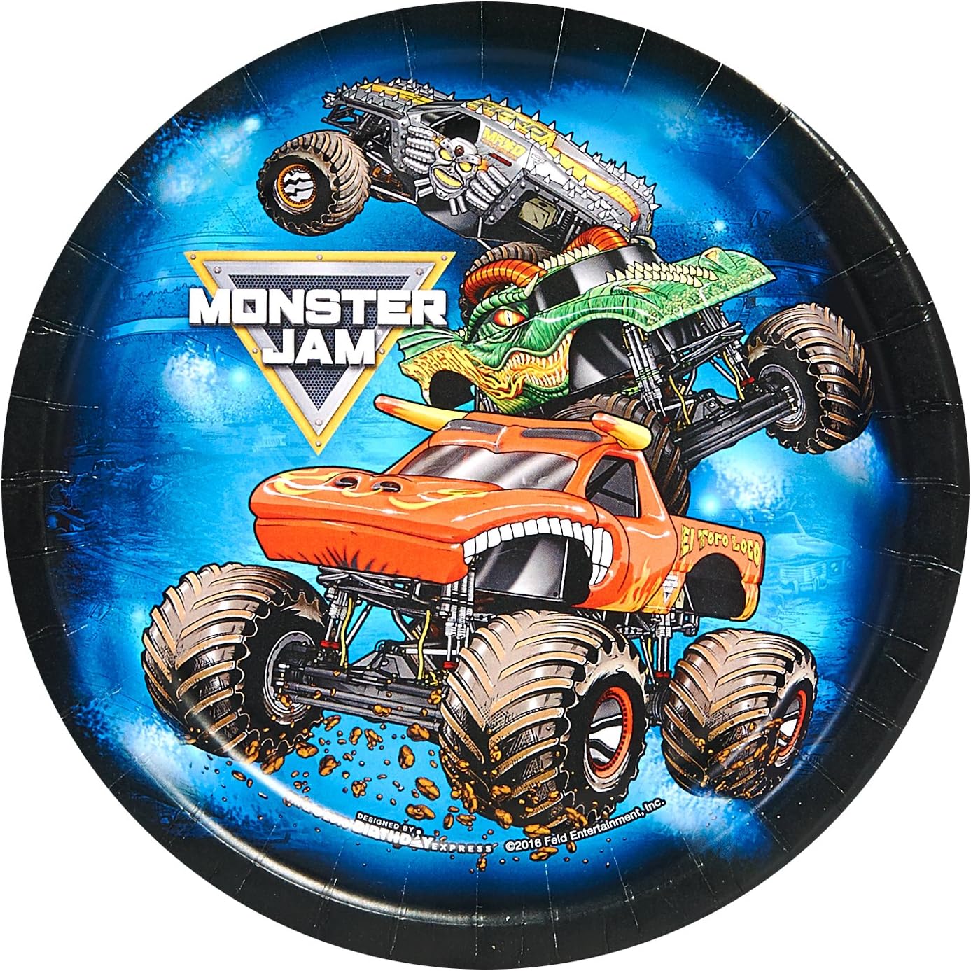 Amazon.com: BirthdayExpress Monster Jam Party Supplies - Dessert Plate ...