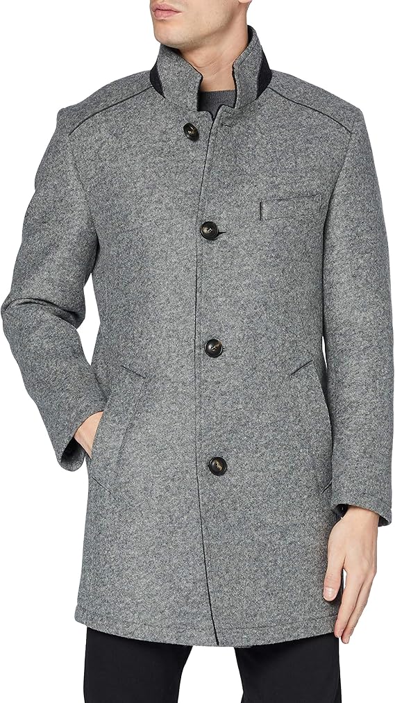 Bugatti Men's Wool Coat : Amazon.co.uk: Clothing