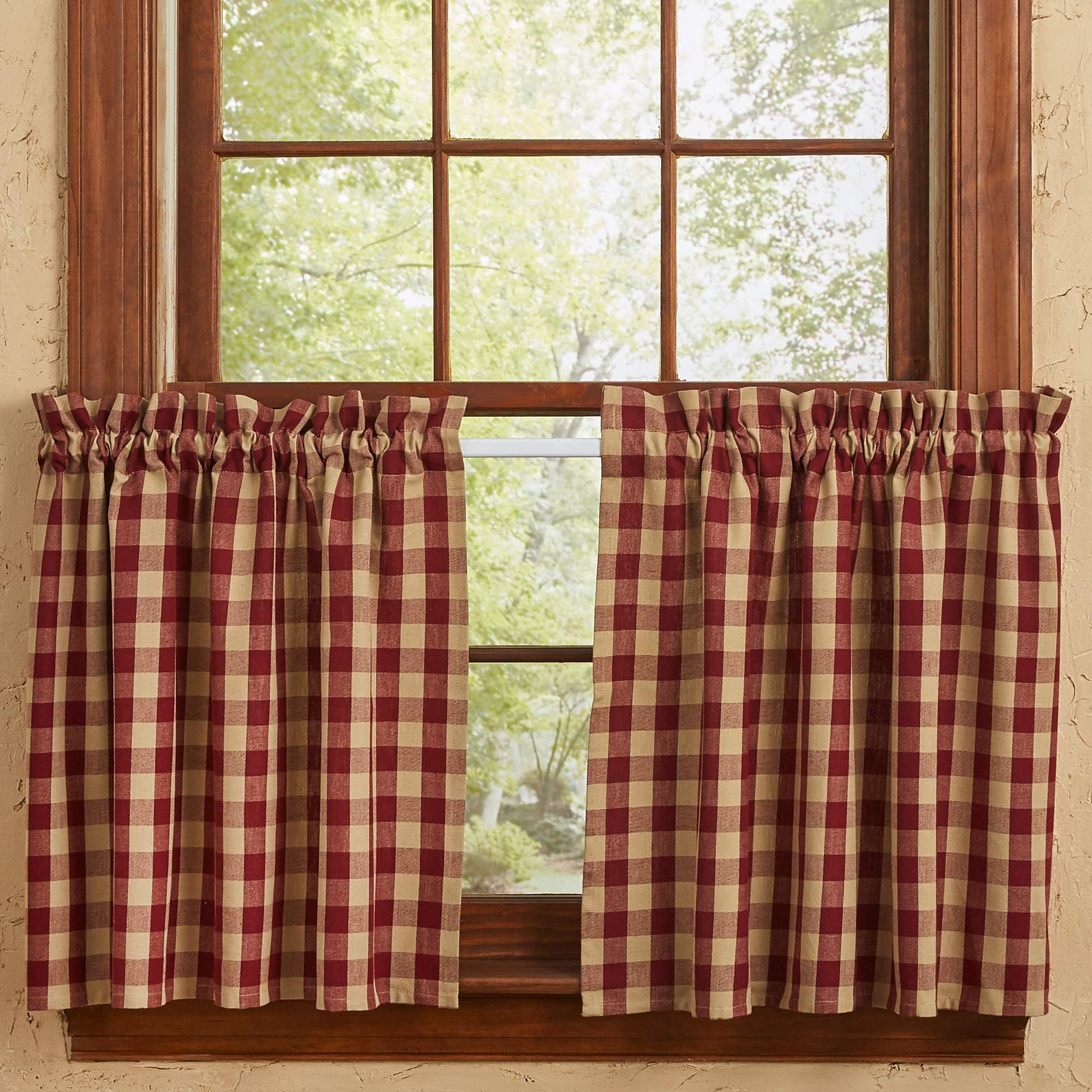 Amazon.com: Sturbridge Lined Point Valance - Wine (72" wide x 15" long ...