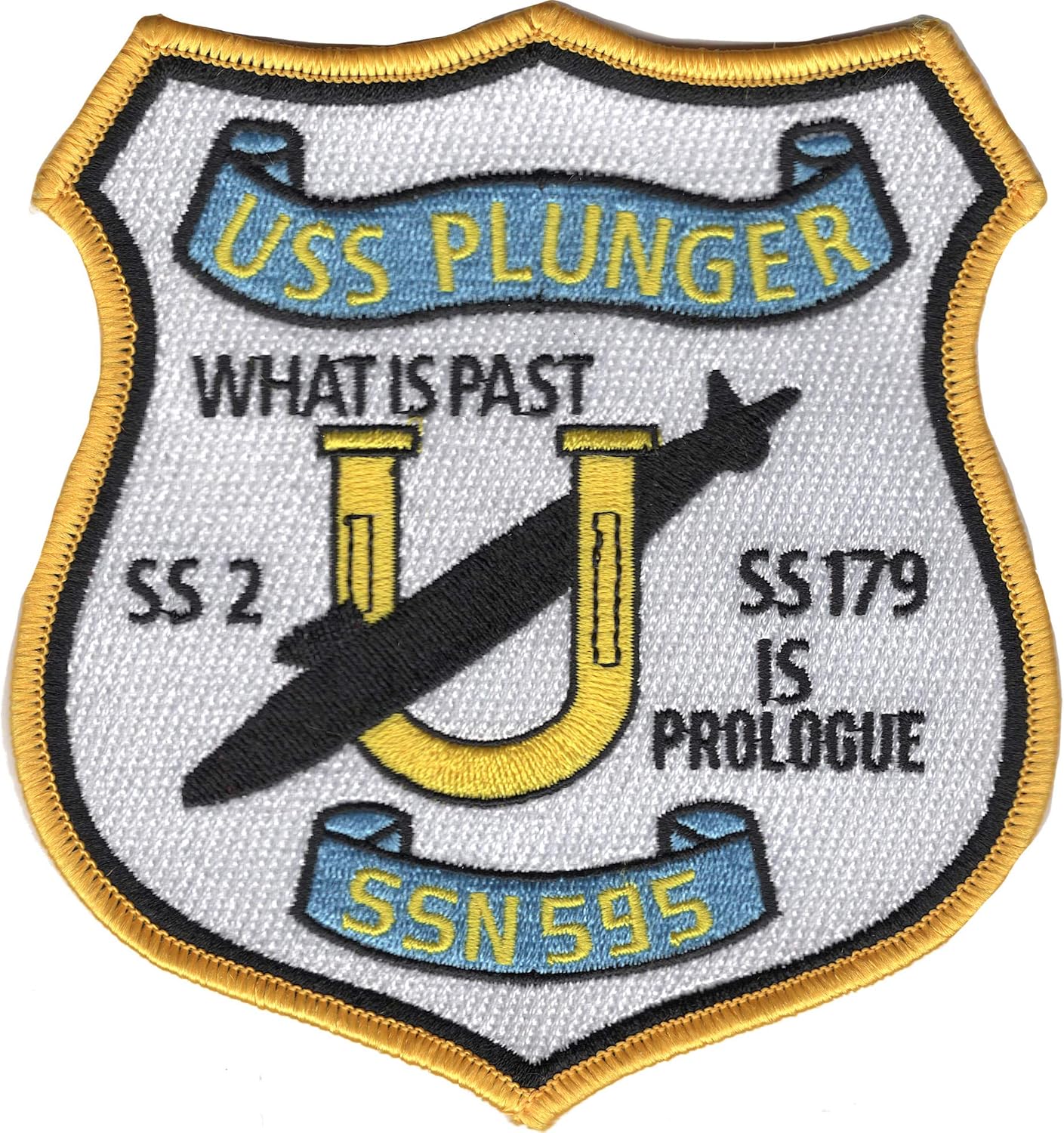 Amazon.com: SSN-595 USS Plunger Patch - Version B: Clothing, Shoes ...