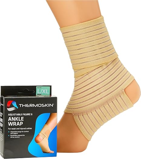 Amazon.com: thermoskin Elastic Ankle Wrap - L/XL : Health & Household