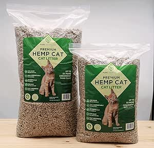 Amazon.com : PURE ADVANTAGE All-Natural Hemp CAT Litter (20 lb) | Long ...