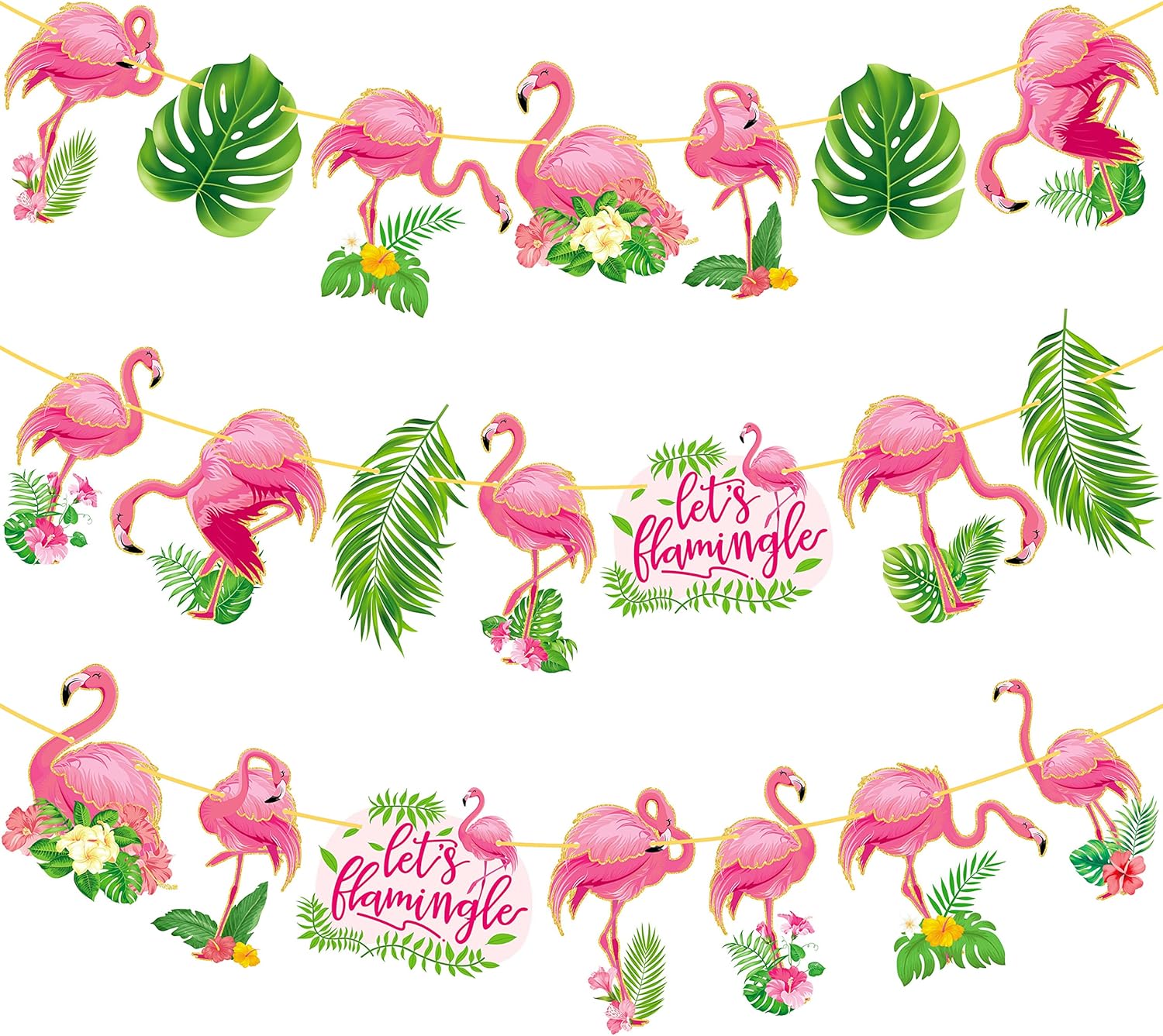 Amazon.com: Flamingo Party Banner Decorations Flamingo Theme Party ...