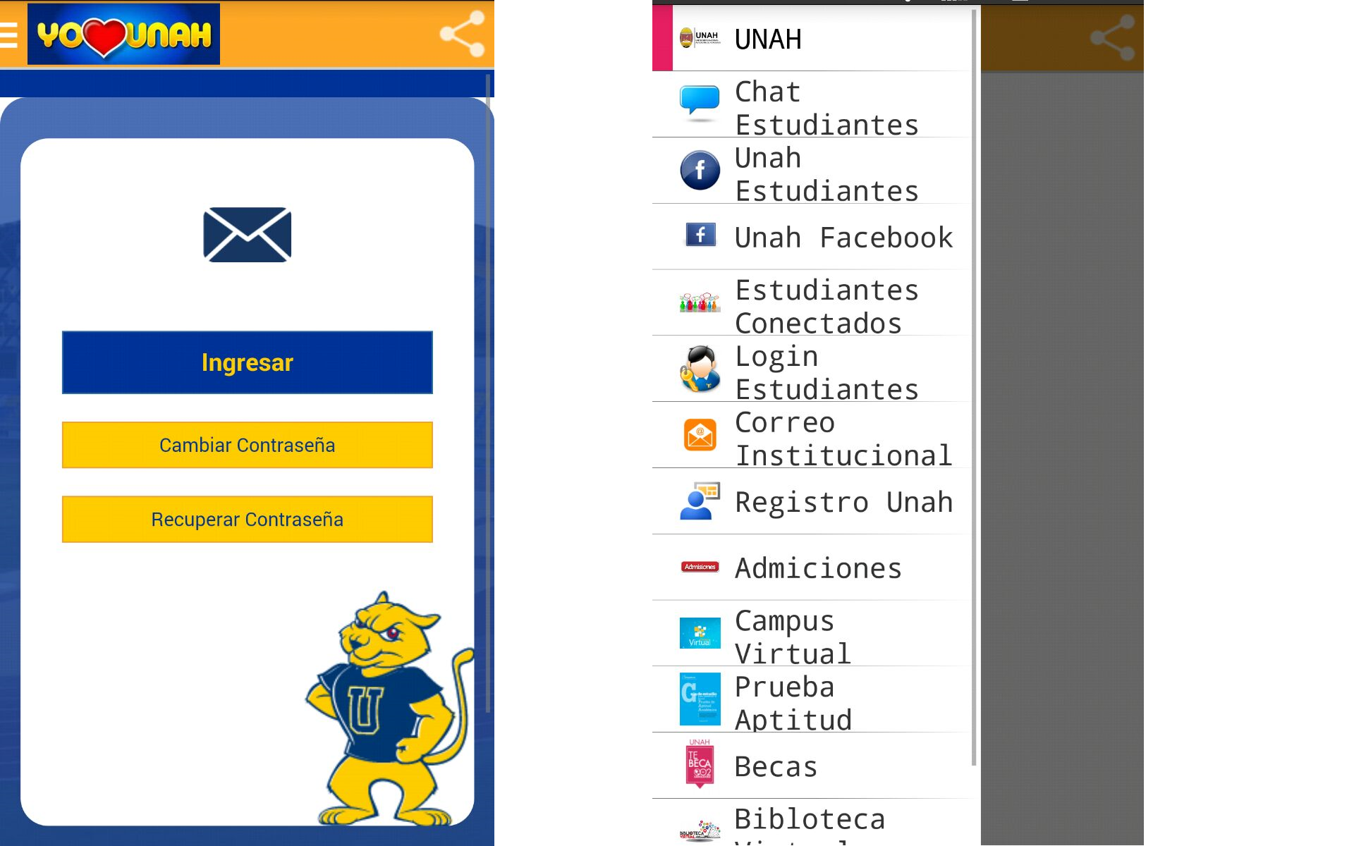 Aplicación UNAH Estudiantes en Amazon Appstore