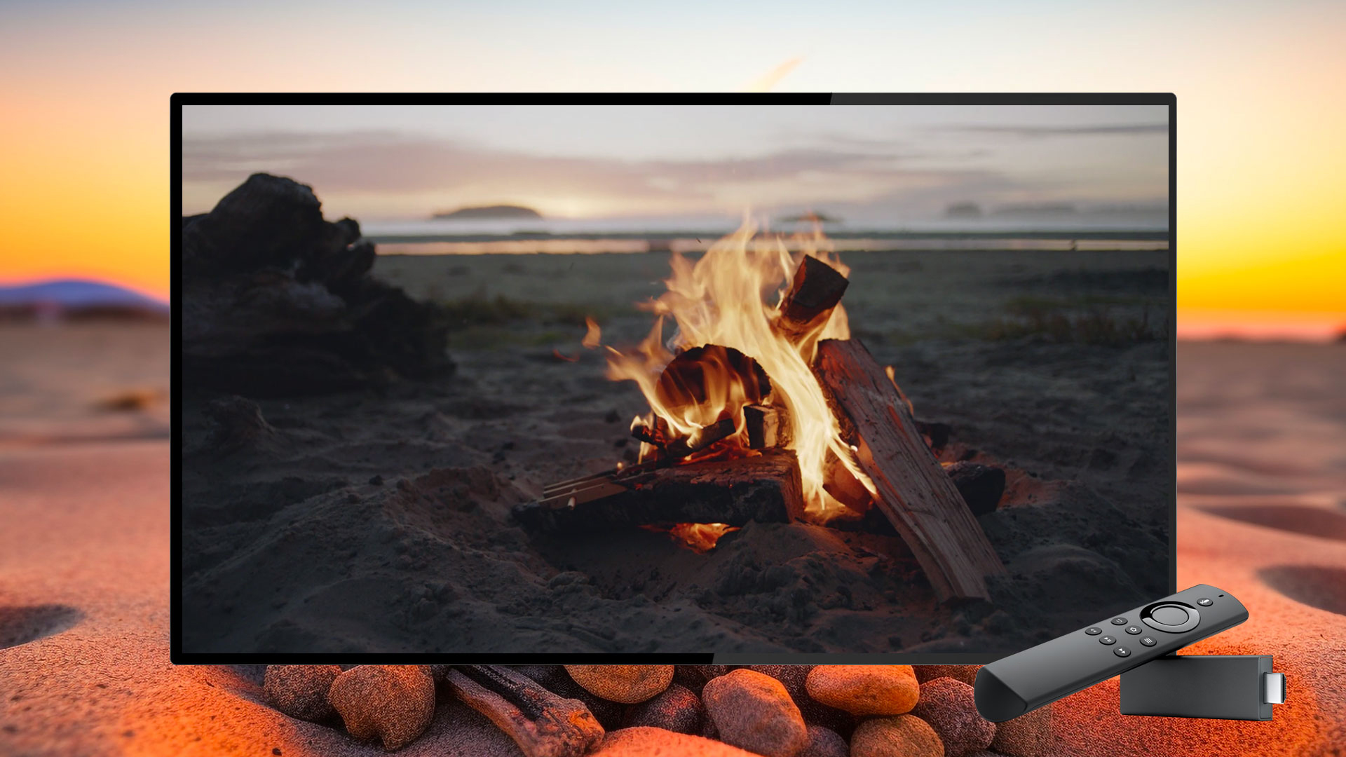 Sandy Beach Bonfire Glow - Turn Your Fire TV and Tablet into a Relaxing ...
