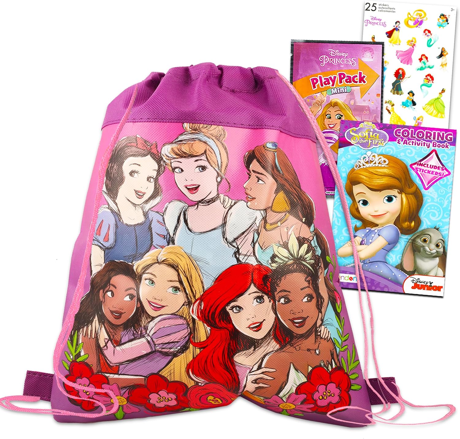 Amazon.com: Disney Shop Princess Travel Bag Bundle 4 Pack Princess ...