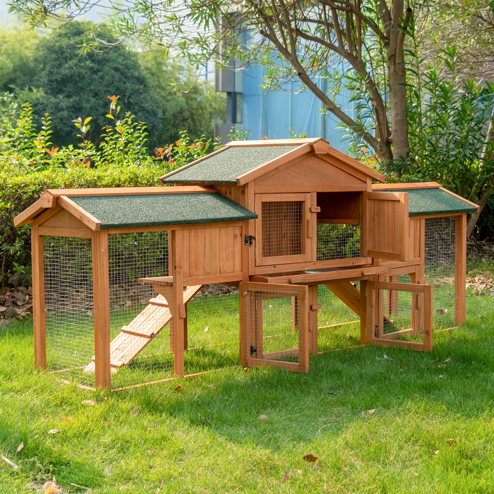 Kinpawrabbit Cage Hutch 74 Outdoo Bunny Hutch Large With Removable ...