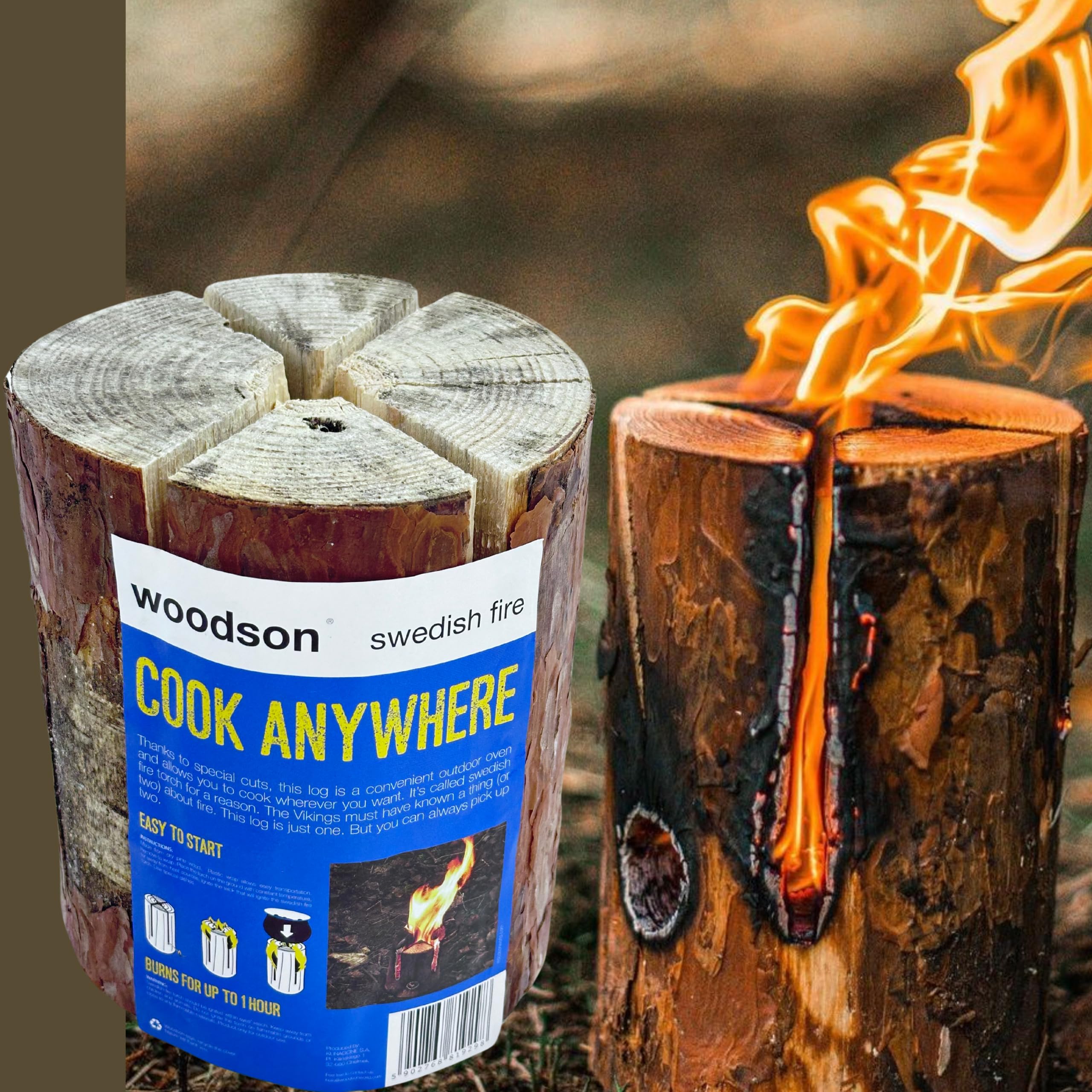 Log Torch Fire