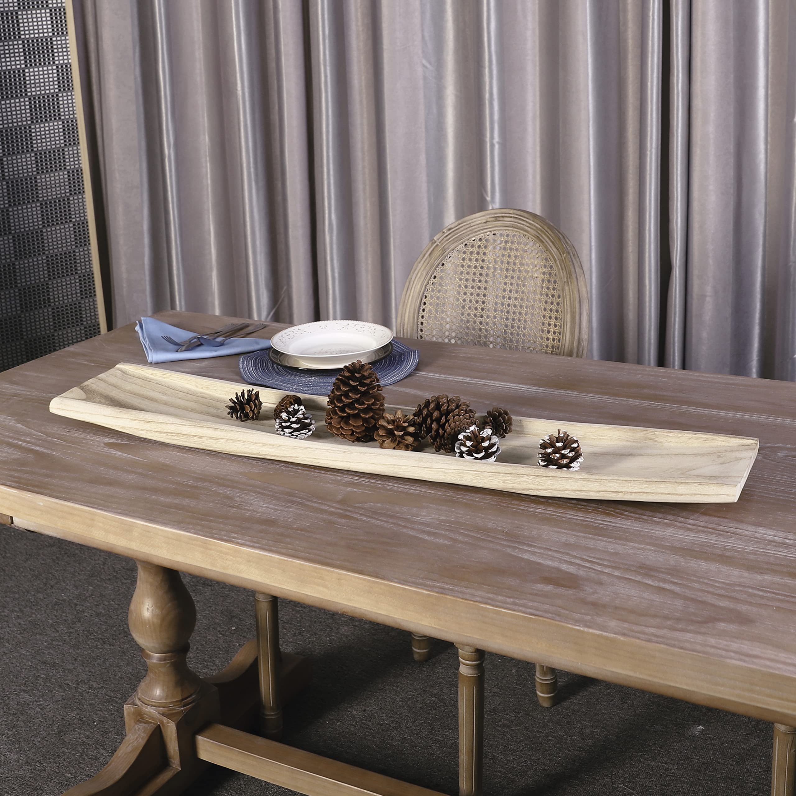 TORMAYS HOME 39.5Inch Long Wood Dough Bowls Large,Natural Wooden Dough ...