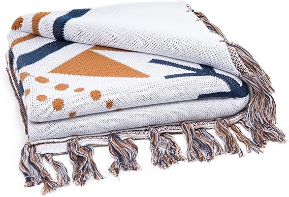 Amazon.com: Luxury Mexican Aztec Throw Blanket - GOTS Certified Organic ...