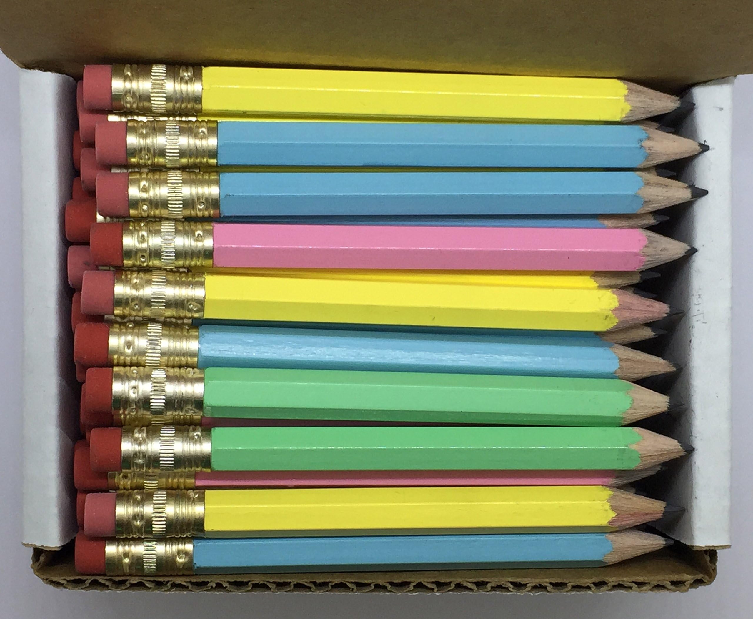 Amazon.com : Express Pencils Half Pencils with Eraser - Golf, Classroom ...