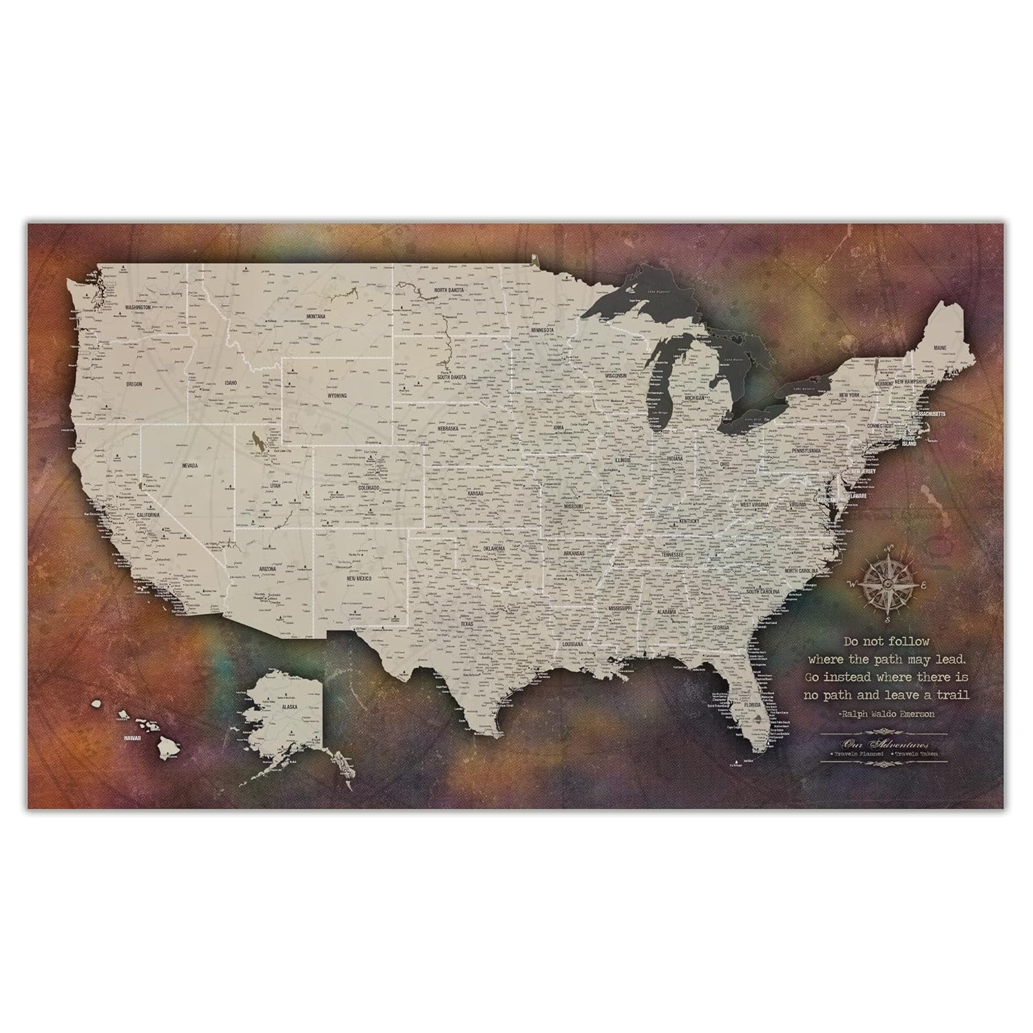 Amazon.com: Holy Cow Canvas Personalized Detailed Collage United States ...