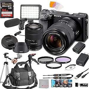 Amazon.com : Sony a6400 Mirrorless Camera with 18-135mm Lens 64GB Extreem Speed Memory,Videl ...
