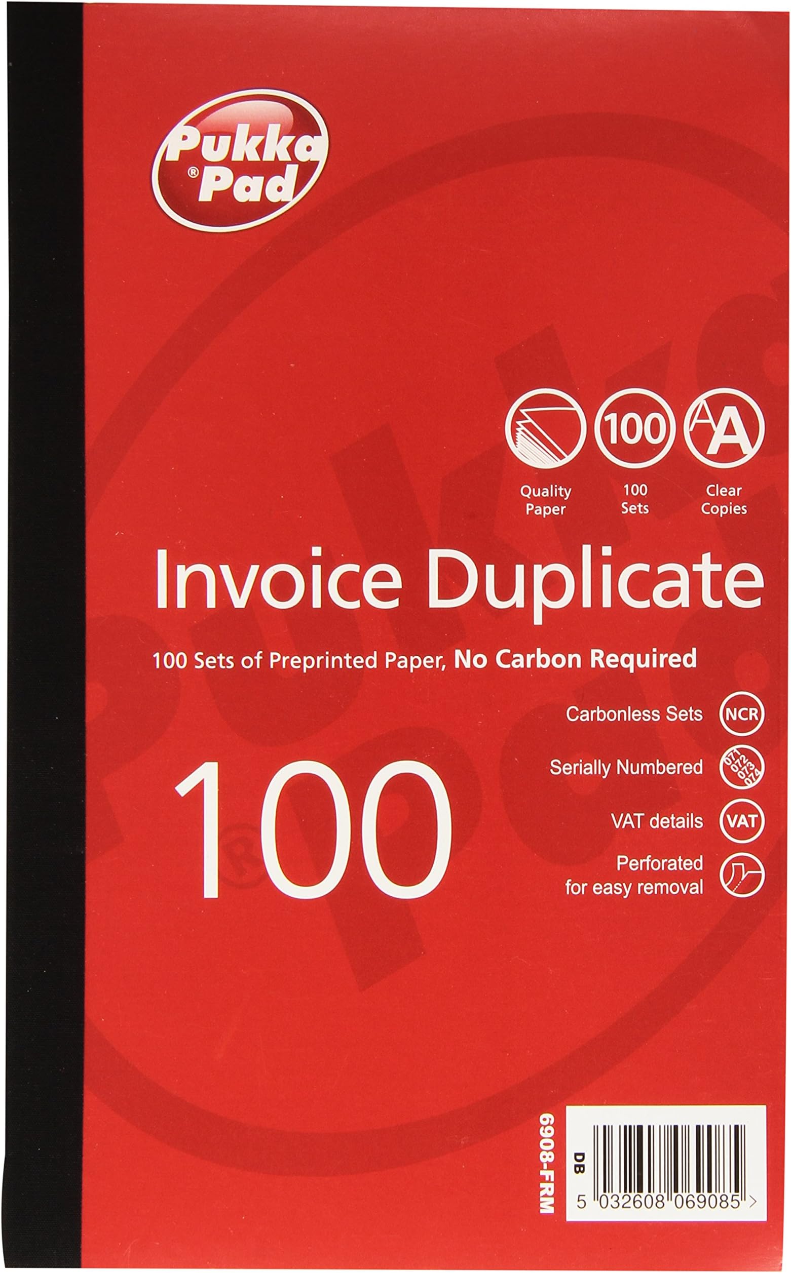Pukka Pad NCR Duplicate Invoice Book 203 x 137mm - Pack of 5 : Amazon.co.uk: Stationery & Office ...