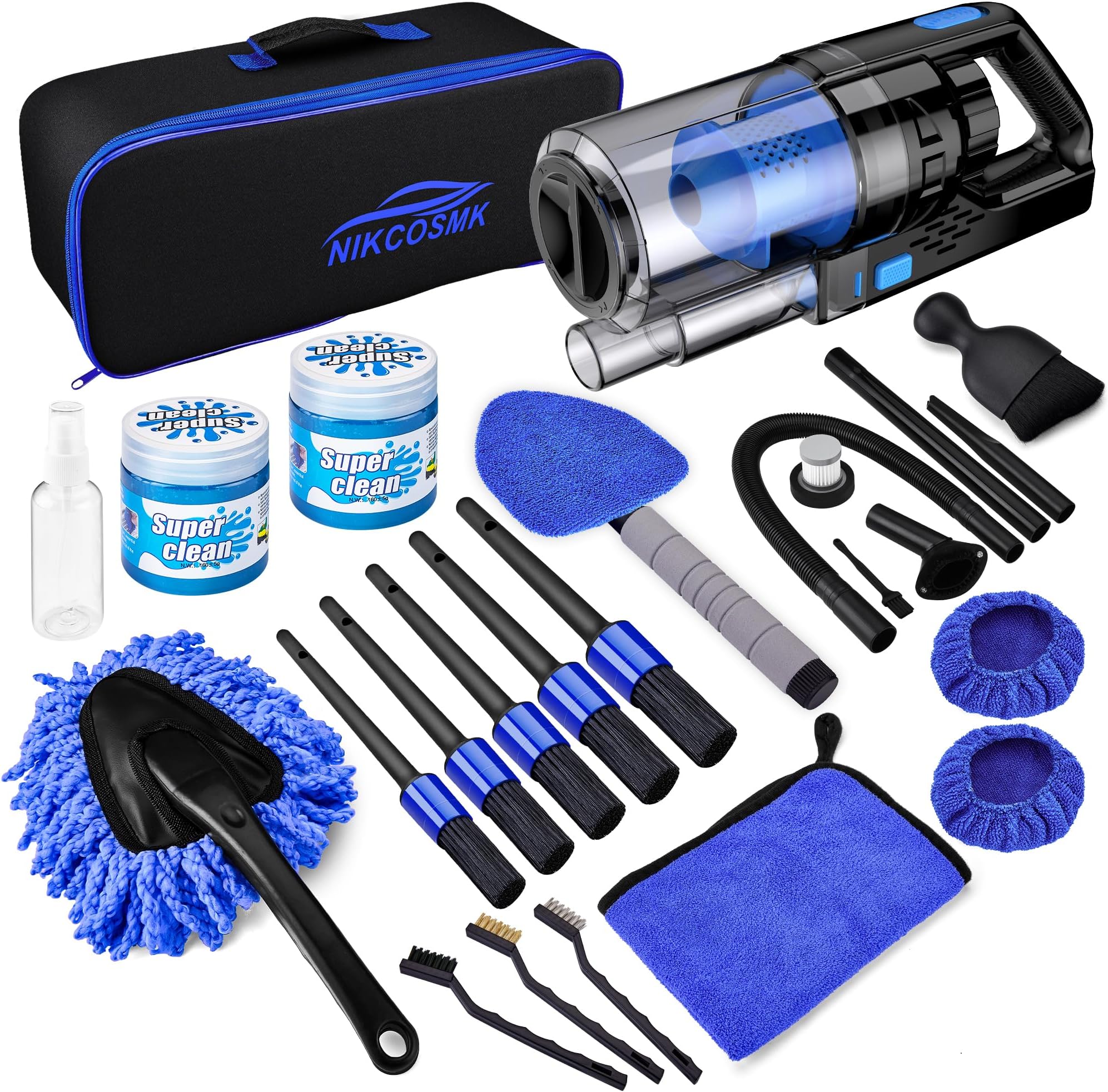 Amazon.com: 17pcs Car Detailing Kit Interior Cleaner, Car Interior ...