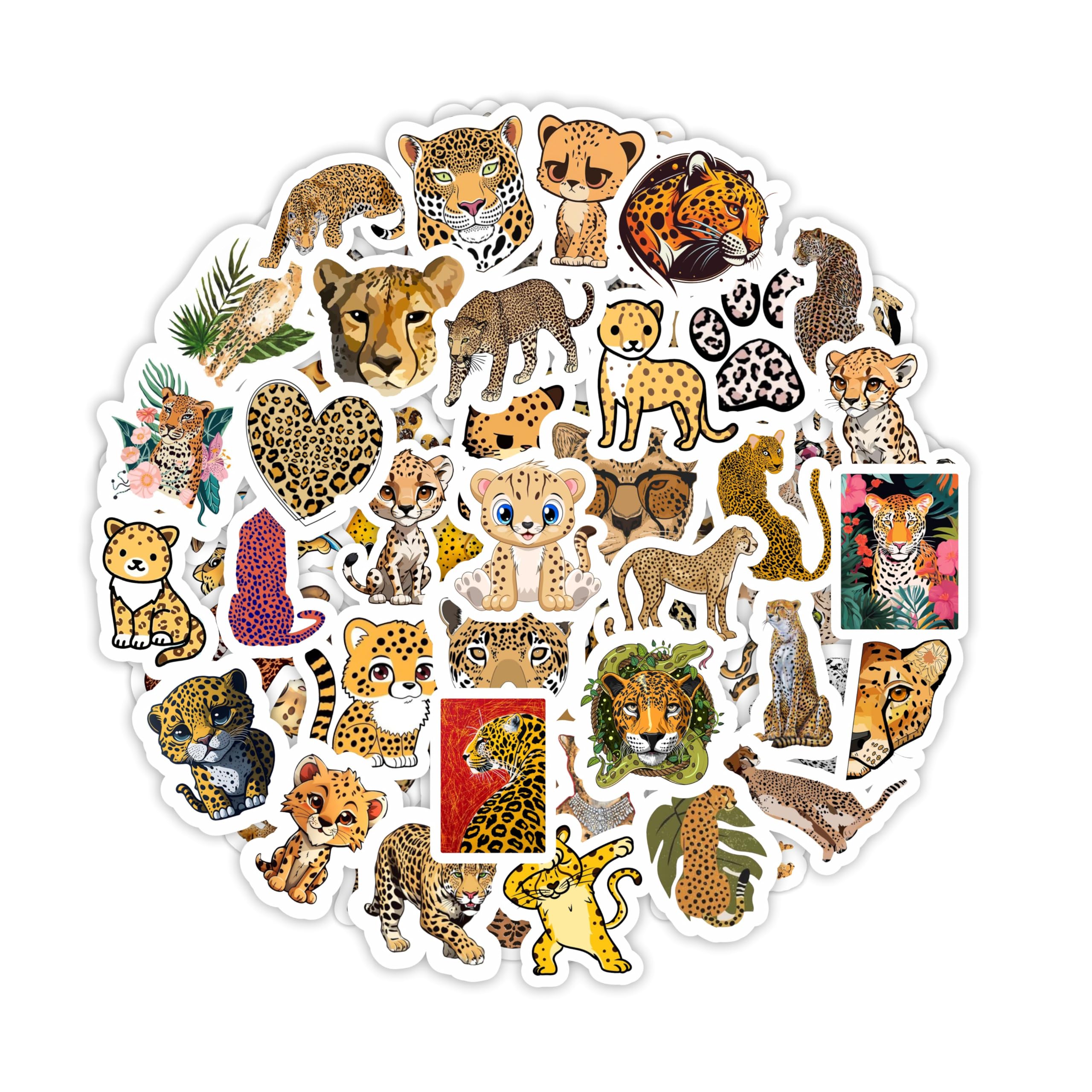 Amazon.com: Cheetah Stickers for Water Bottle and Laptop - Cheetah ...