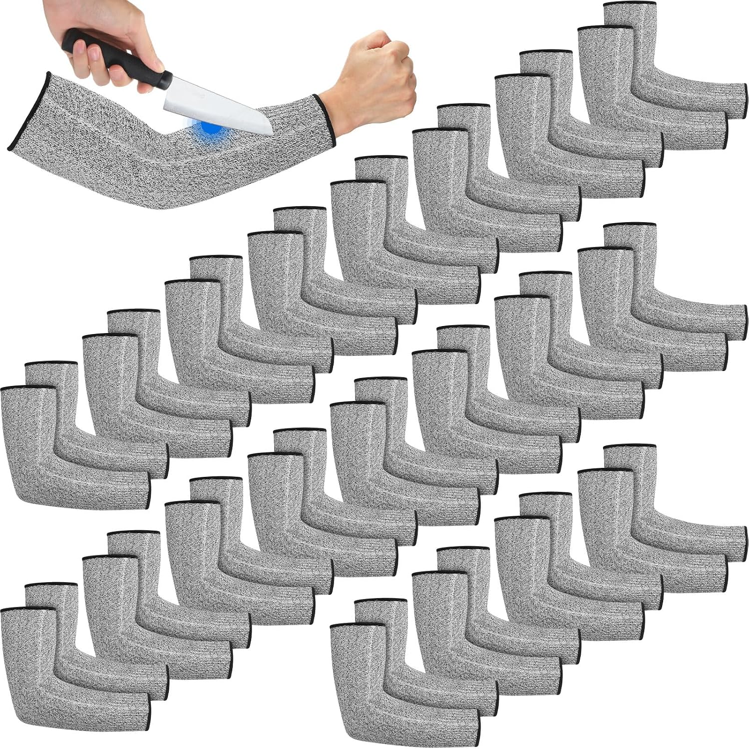 Amazon.com: Xtinmee 20 Pairs Cut Resistant Sleeves Protective Arm ...
