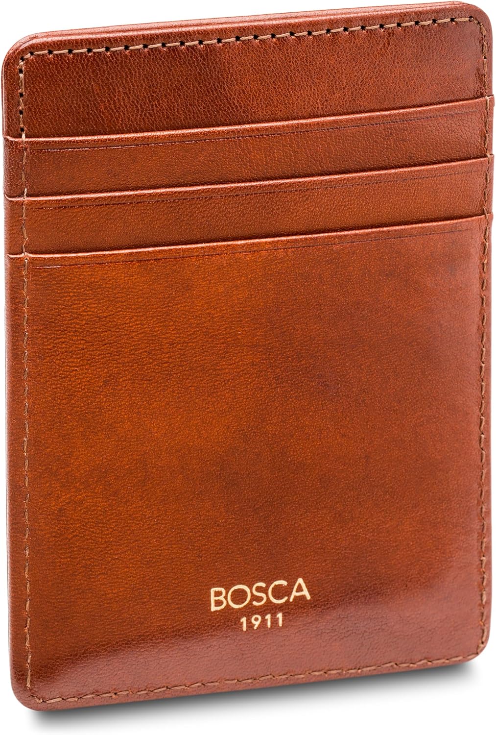 Amazon.com: Bosca Old Leather RFID Blocking Front Pocket Wallet with ...