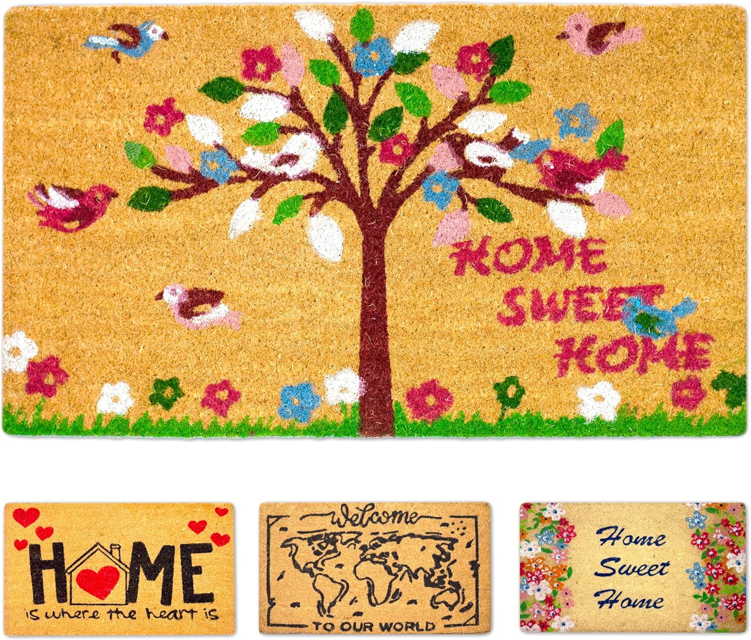 LUA VIKA Coir Door Mats - Outdoor & Indoor Welcome Mats, 16"x27.5 ...