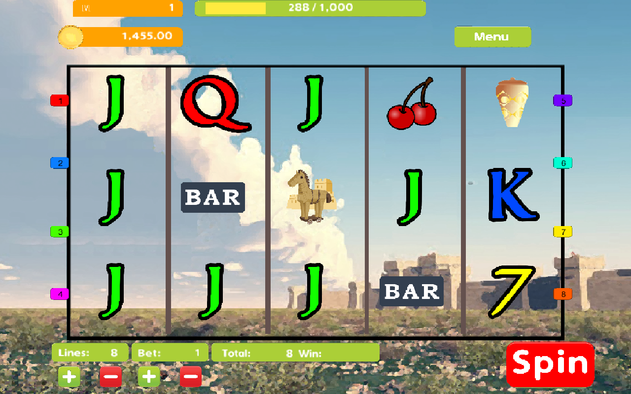 Troy Treasure Greece Fable Progressive Jackpot Lucky Vegas Casino Slot ...