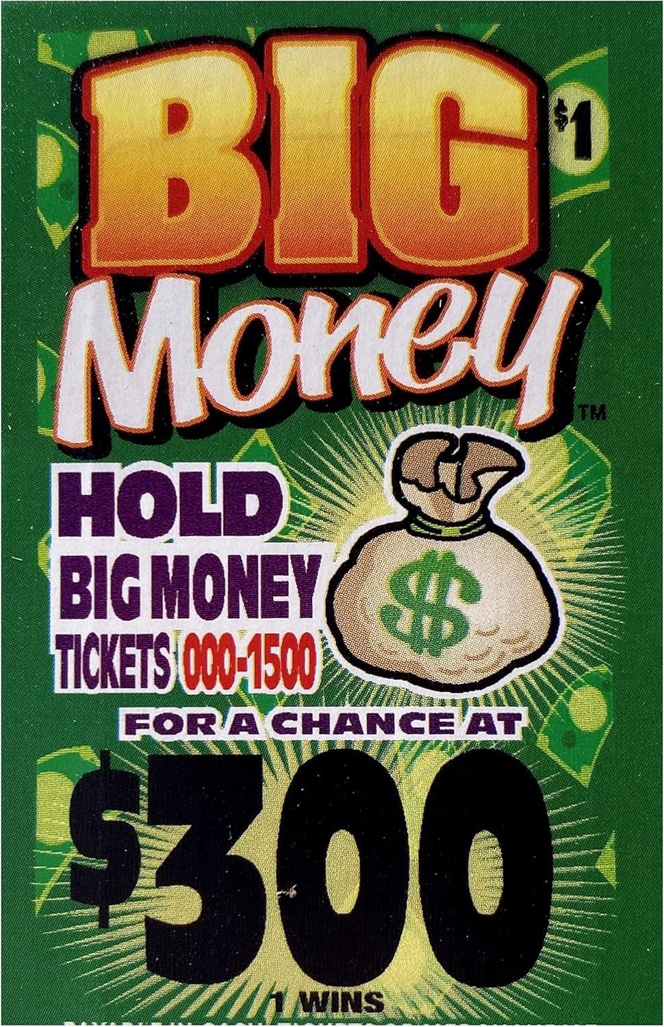 Amazon.com: Arrow Big Money $300 Bingo Pull Tabs Game, Seal Card, 504 ...