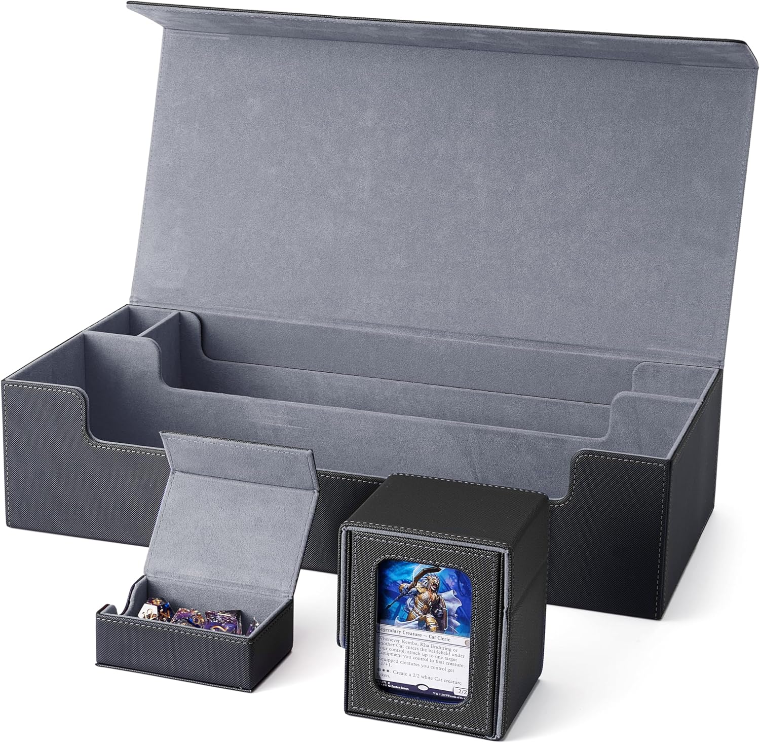 Amazon.com: Venssu MTG Deck Box Holds 5 Display Card Deck Boxes with ...