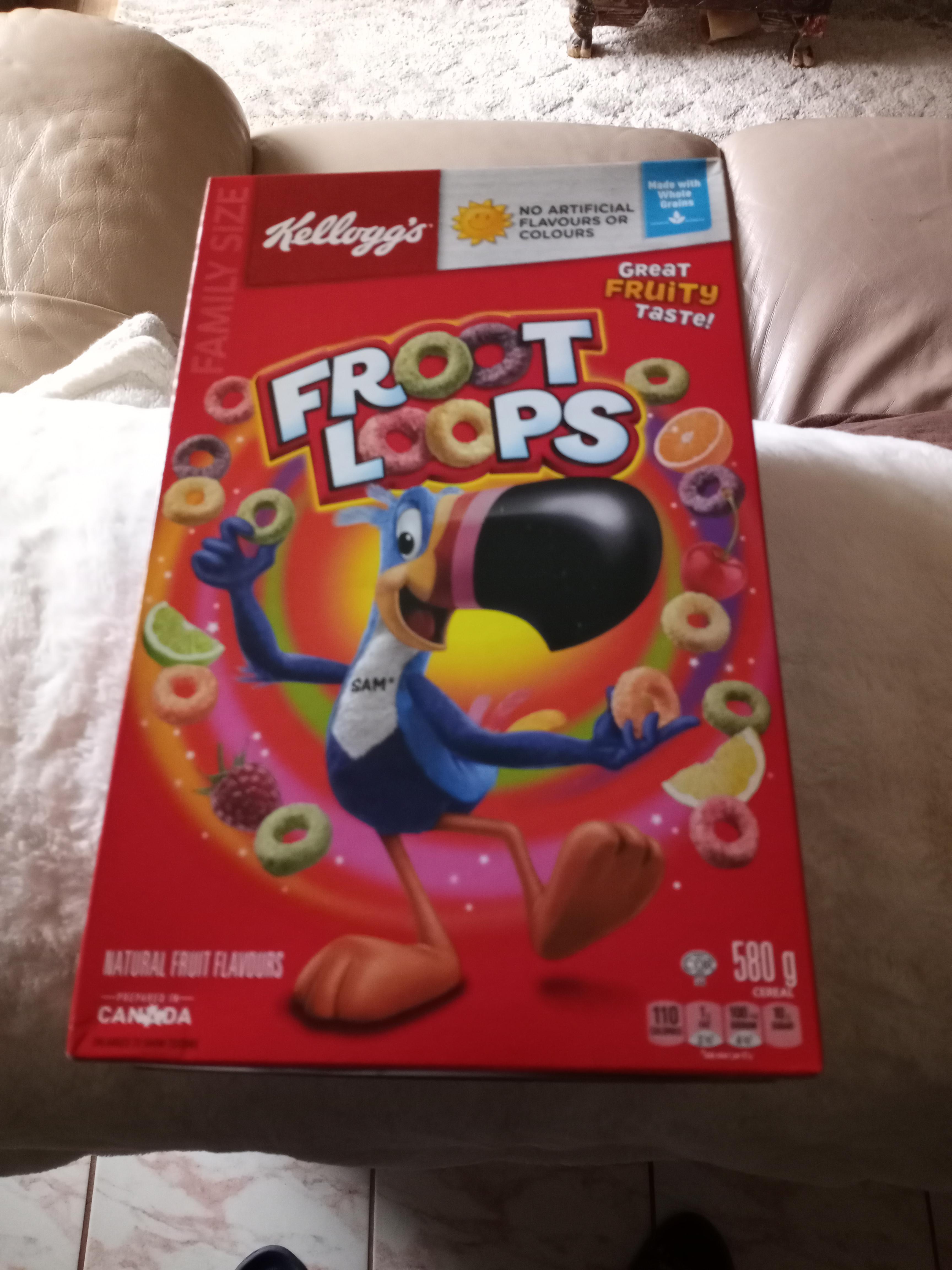 Kellogg’s Froot Loops Cereal - Fruity Flavorful Breakfast Kids Love ...