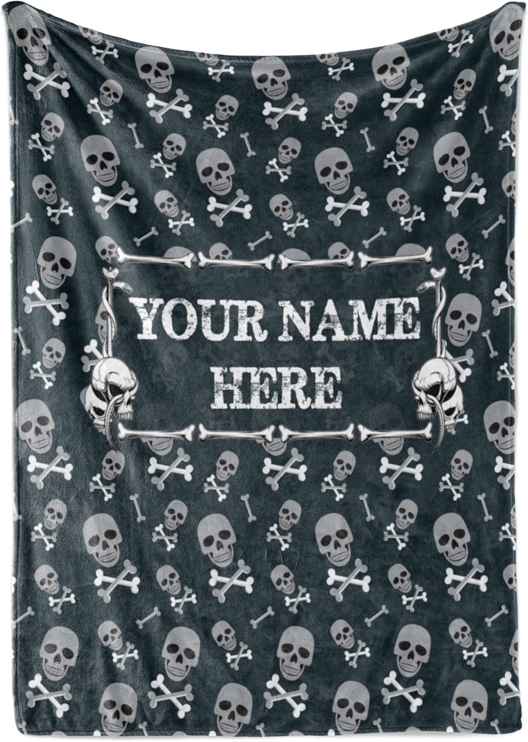 Amazon.com: Personalized Skeleton Blanket for Kids, Teens, or Adults ...