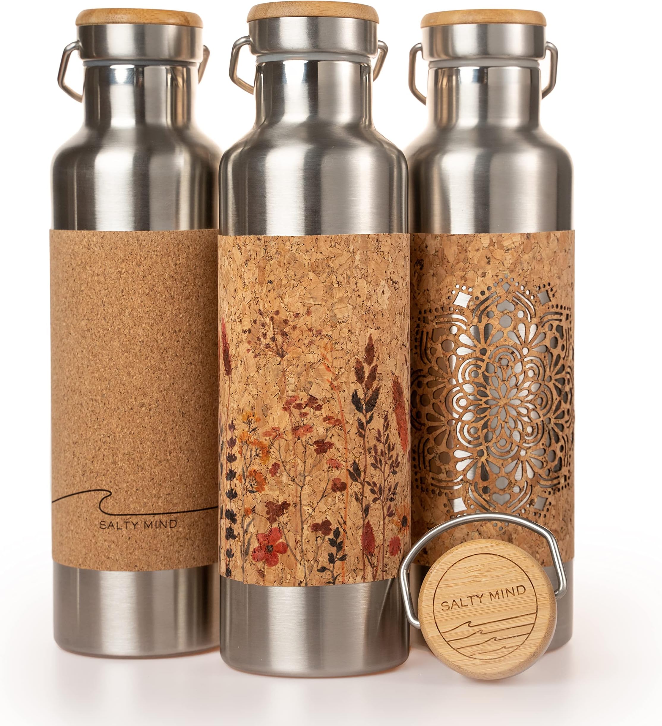 Salty Mind nachhaltige isolierte Edelstahl Trinkflasche [750ml ...