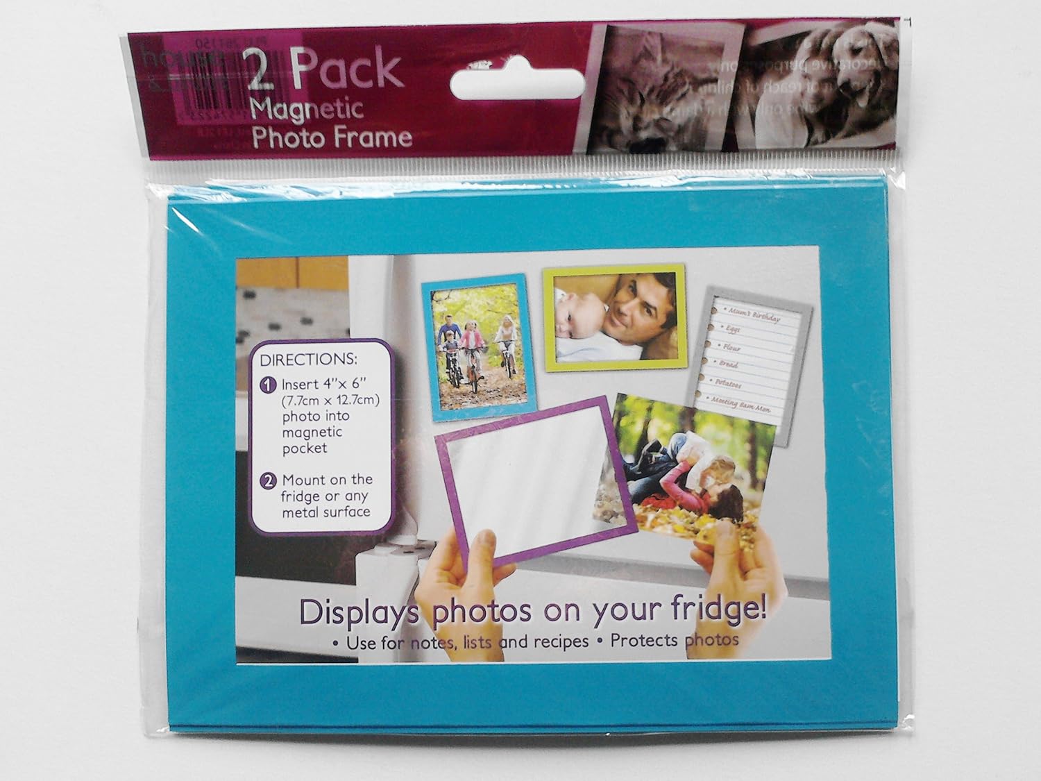 Amazon.com: Tjm Magnetic Fridge Frame With Border Holds Photo Pack Of 2 ...