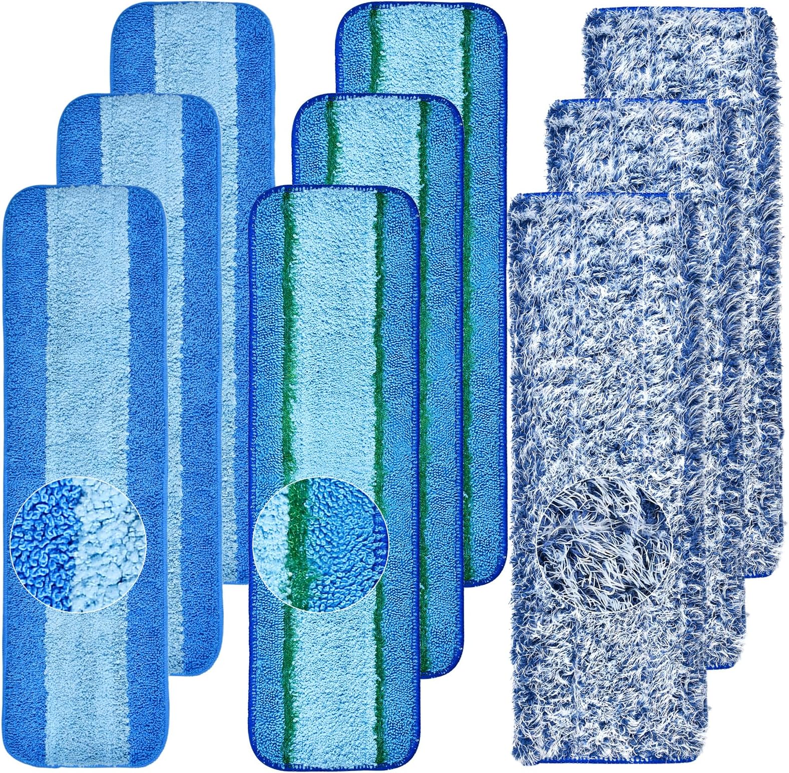 Amazon.com: Worldity 9 Pack Microfiber Cleaning Pads, 18 Inch ...