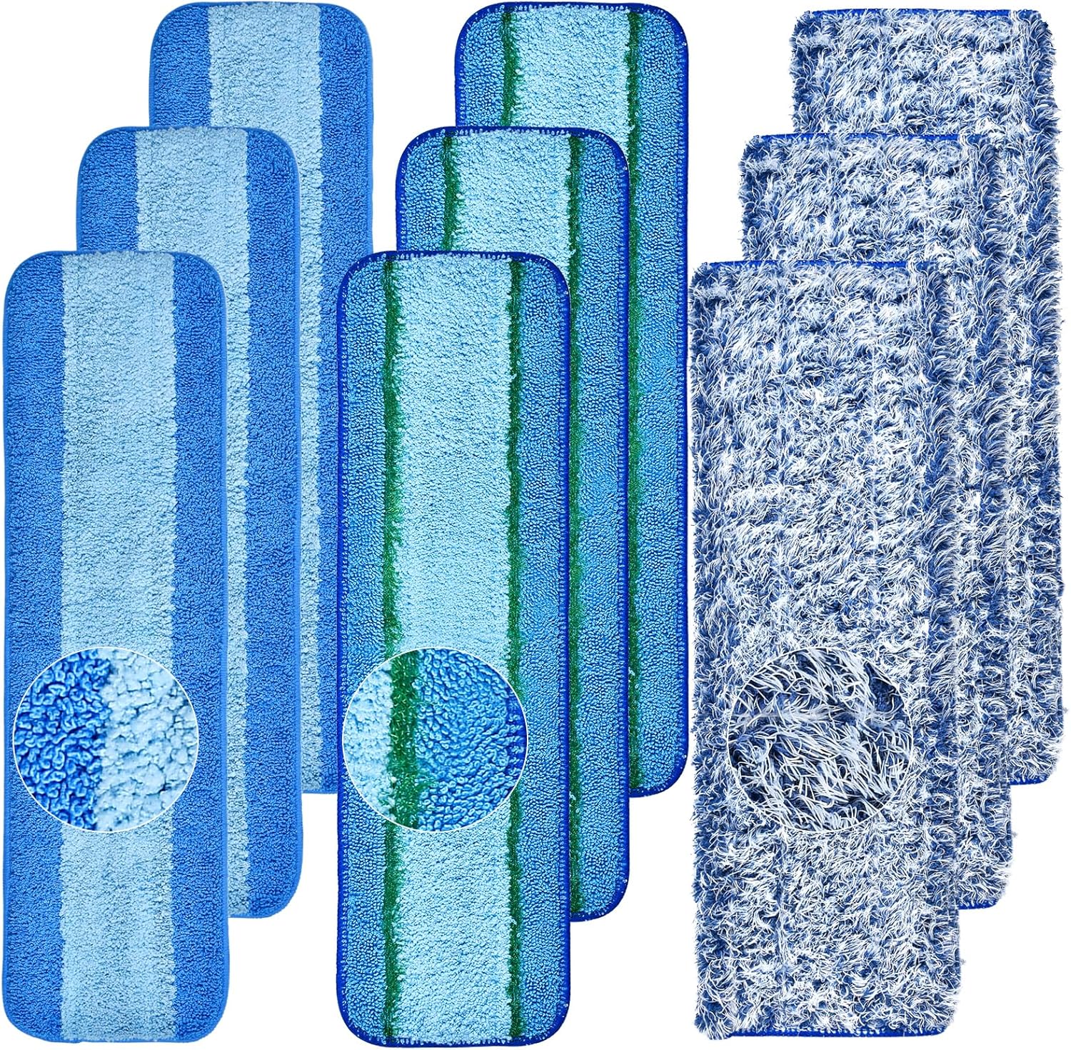 Amazon.com: Worldity 9 Pack Microfiber Cleaning Pads, 18 Inch ...