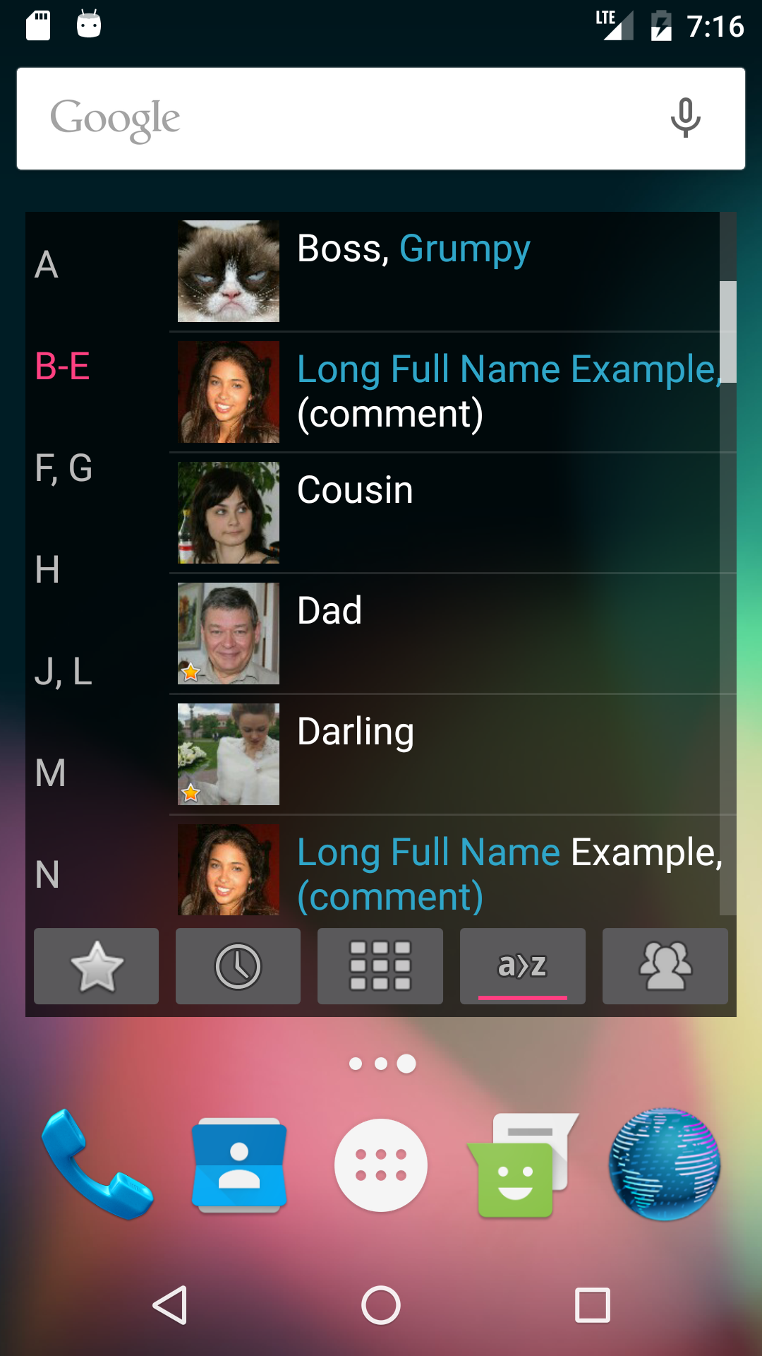 Contacts widget with dialer - App on Amazon Appstore