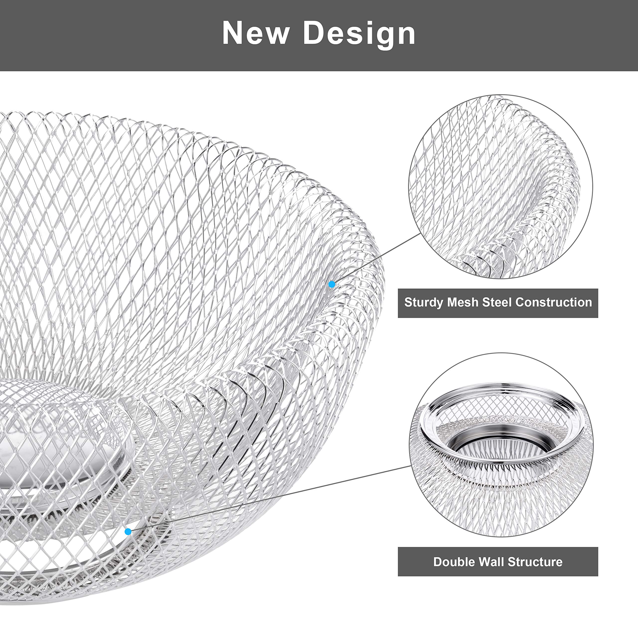 IBERG Mesh Fruit Bowl Decorative Fruit Basket Holder for Kitchen ...