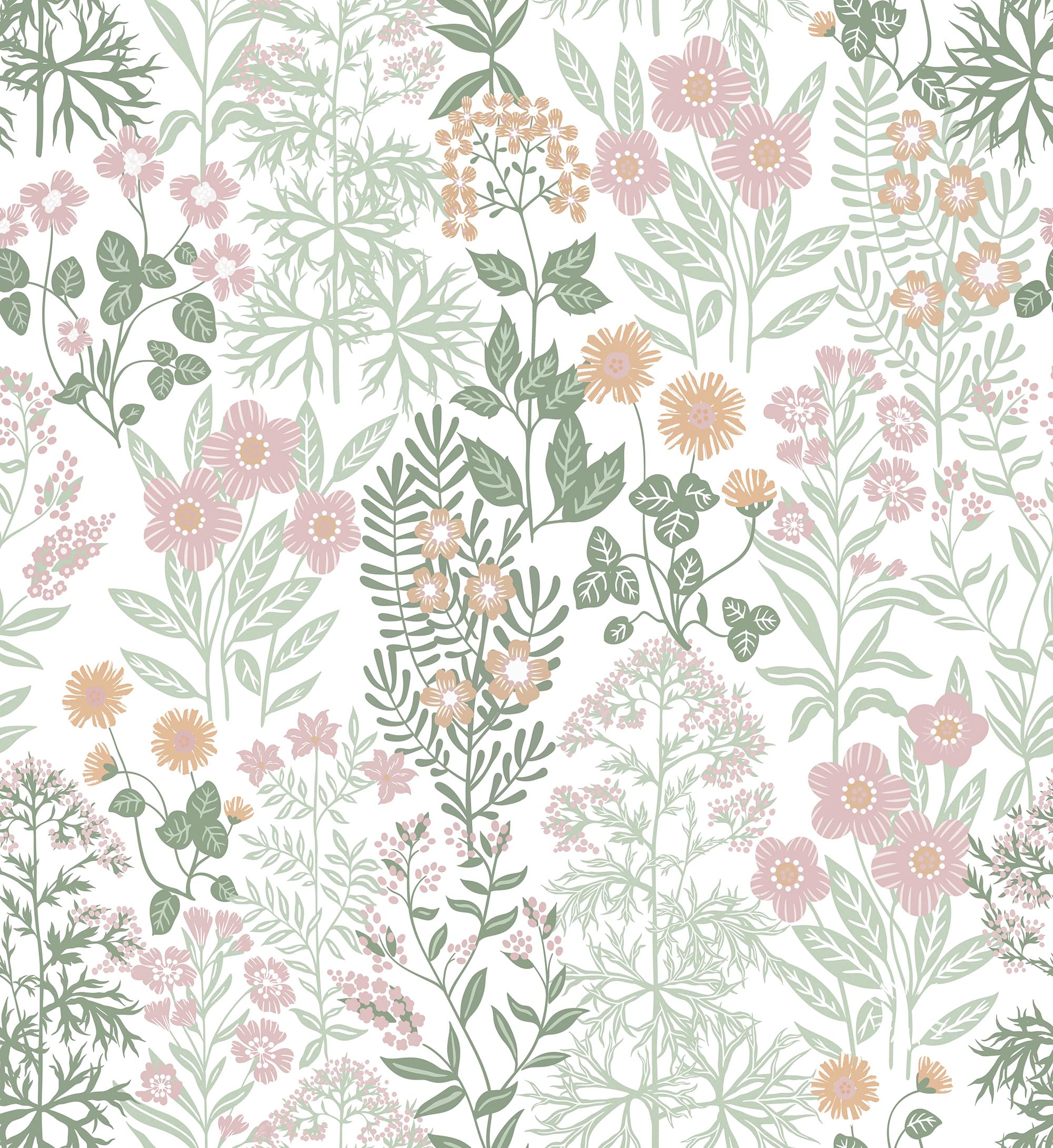MelunMer Floral Wallpaper Peel and Stick Wallpaper Floral Contact Paper ...