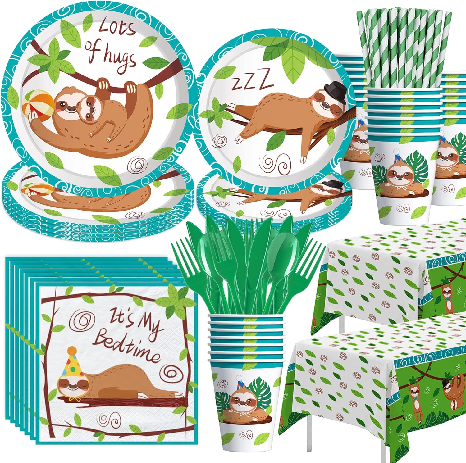 Amazon.com: Xenorik Sloth Birthday Party Supplies - Sloth Party ...