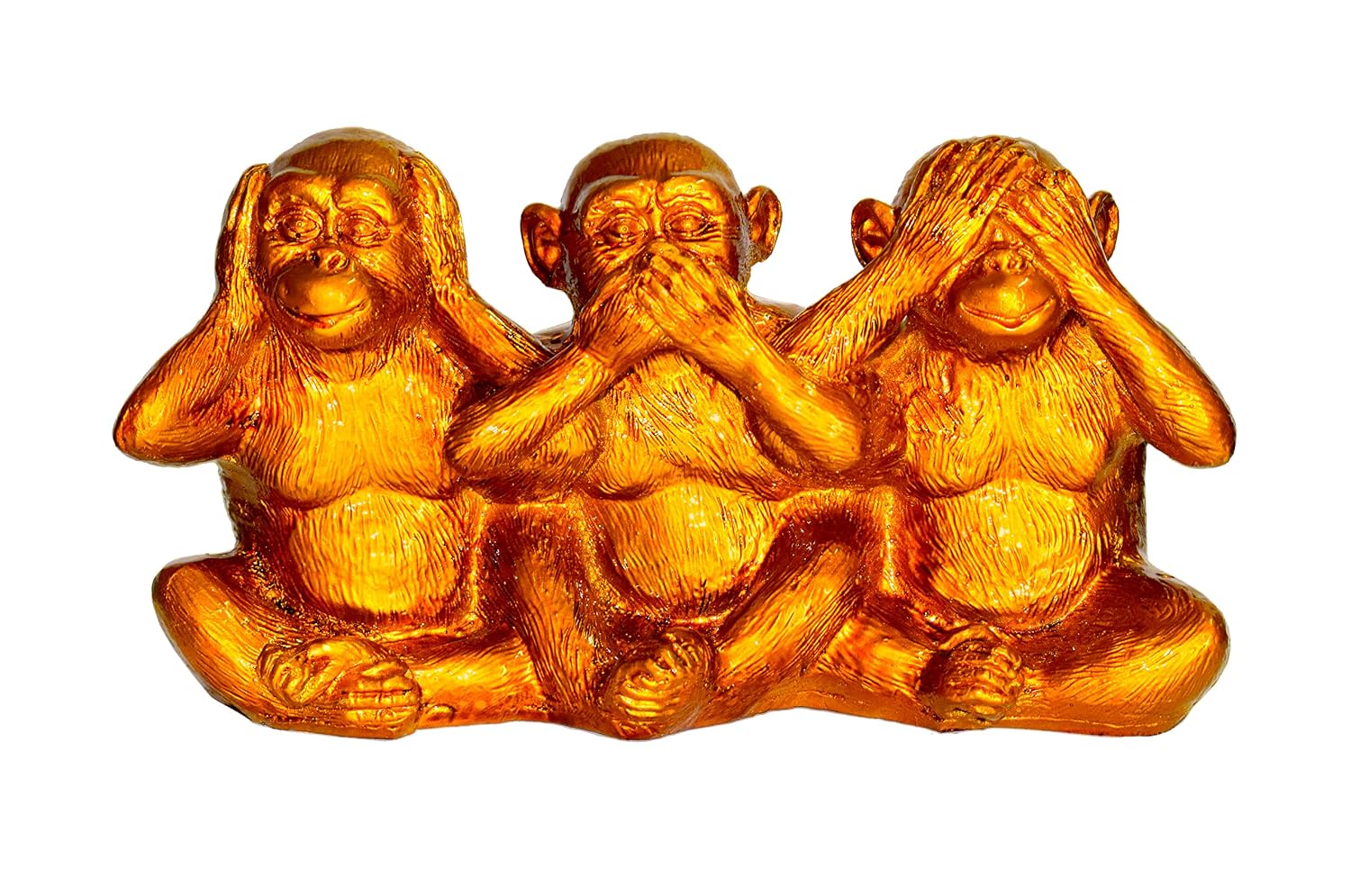 Buy VIVARS Polyresin Monkey Statue Showpiece | Gandhi Ji Monkey Set ...