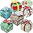 Amazon.com: 24 Pieces 3D Christmas House Cardboard Treat Boxes for ...