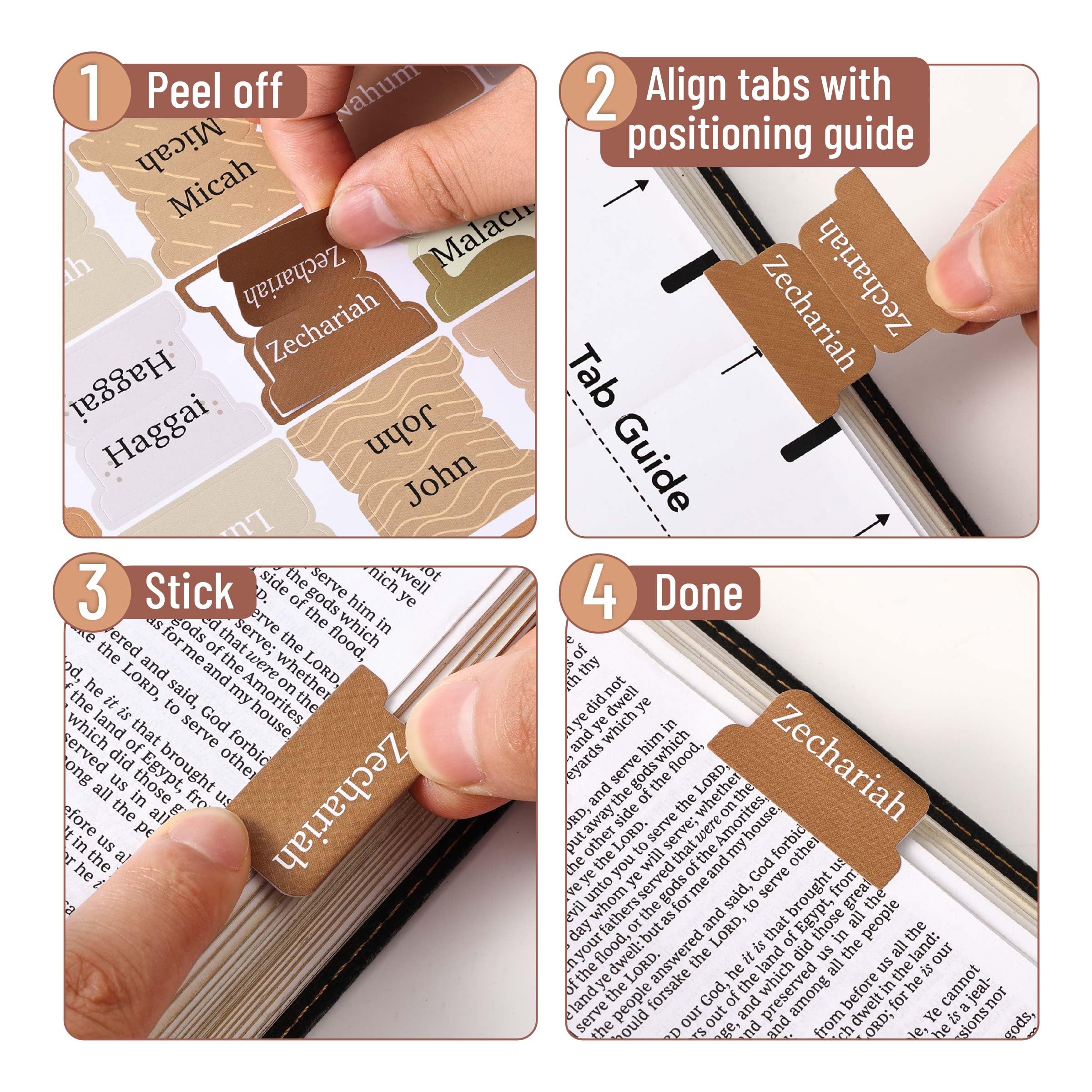 Snapklik.com : Bible Tabs, 75 Tabs, Coffee Palette, Laminated Bible ...