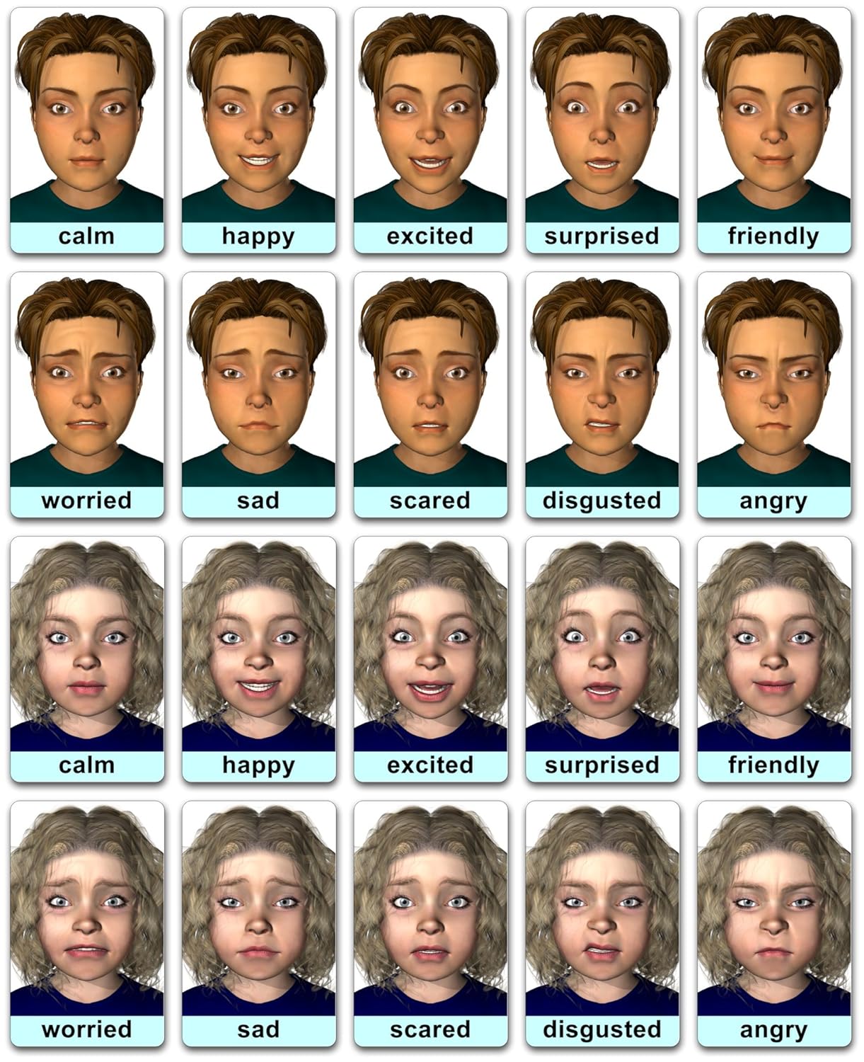 Face-cards: Emotion Flashcards: Dunedin Multimedia: 9781902765174 ...
