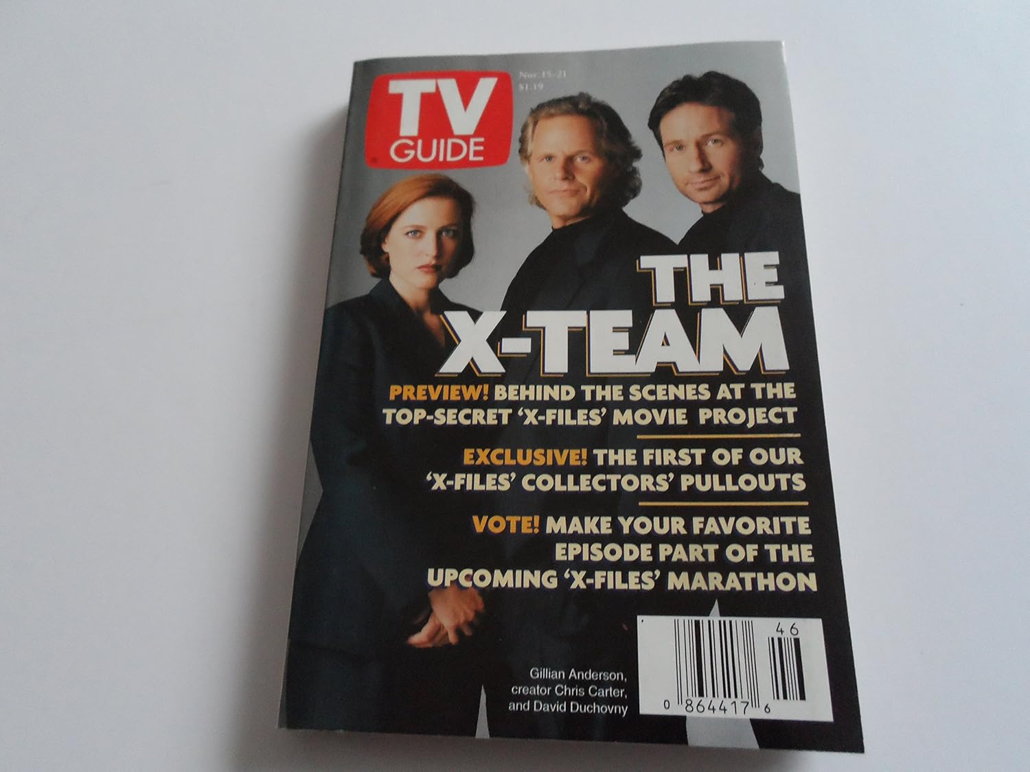 TV Guide November 15 1997 X-Files Cover, Ving Rhames, James Michener ...