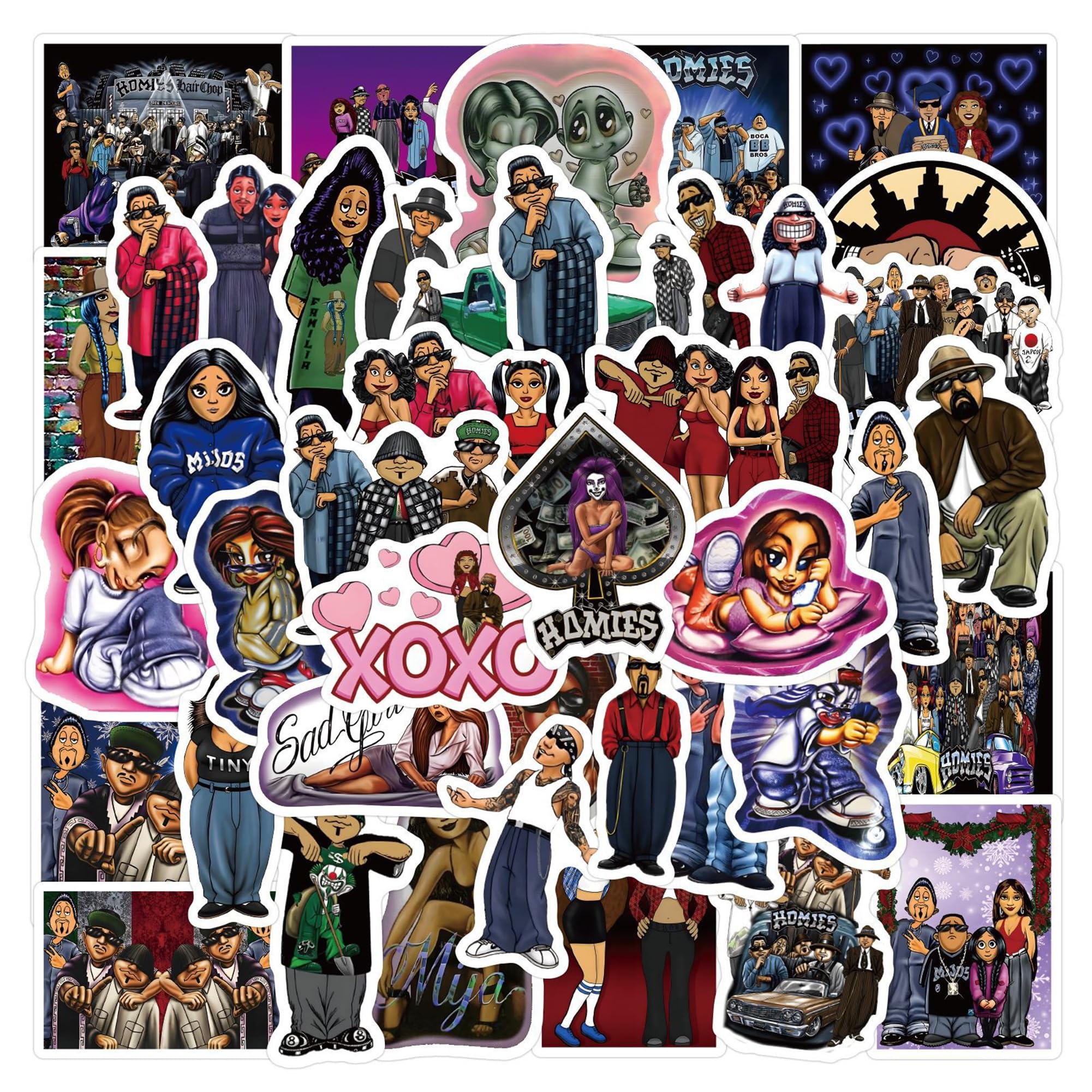 Amazon.com: 60Pcs Homies Stickers,Cute Homies Decals,Kids Stickers ...