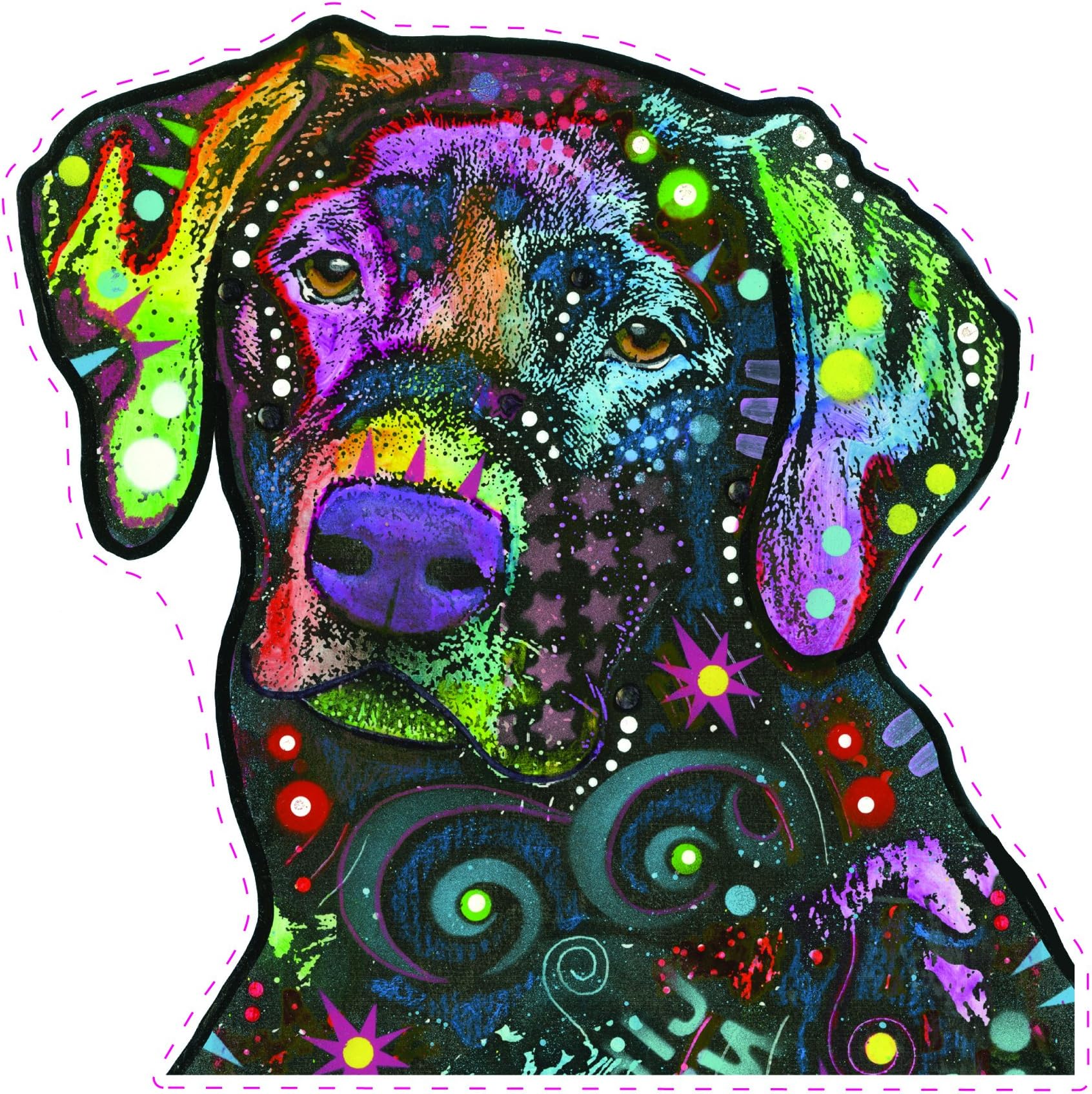 Amazon.com: Labrador Sticker Vinyl Waterproof Sticker Decal Car Laptop ...