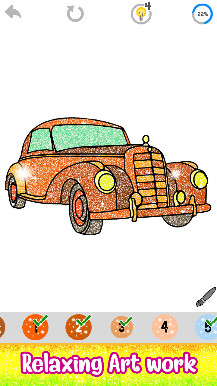 Classic Cars Paint by Number - Grownups Paint + Glitter + Crayon + Oil ...