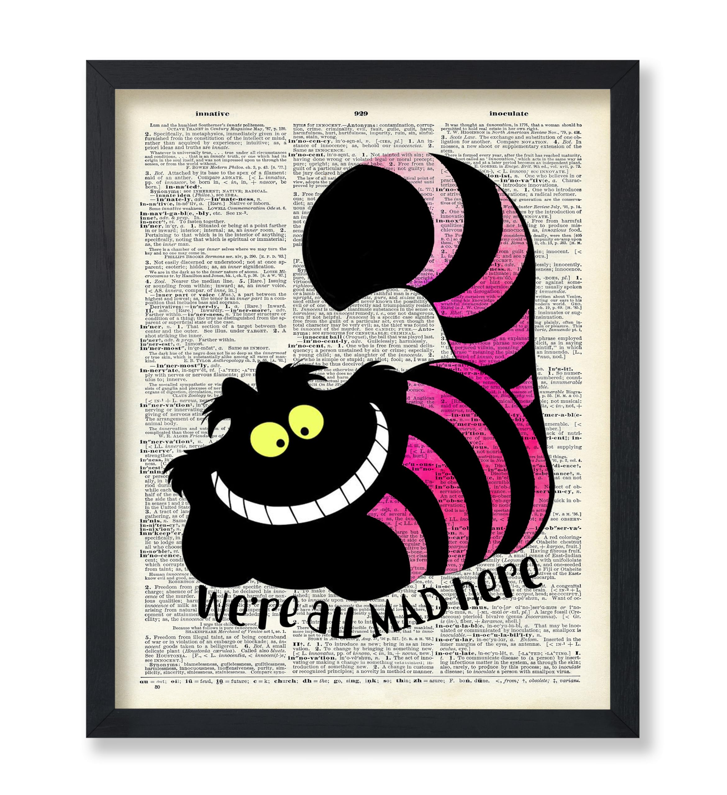 Amazon.com: Poster Master Dictionary Art Poster - Cheshire Cat Print ...