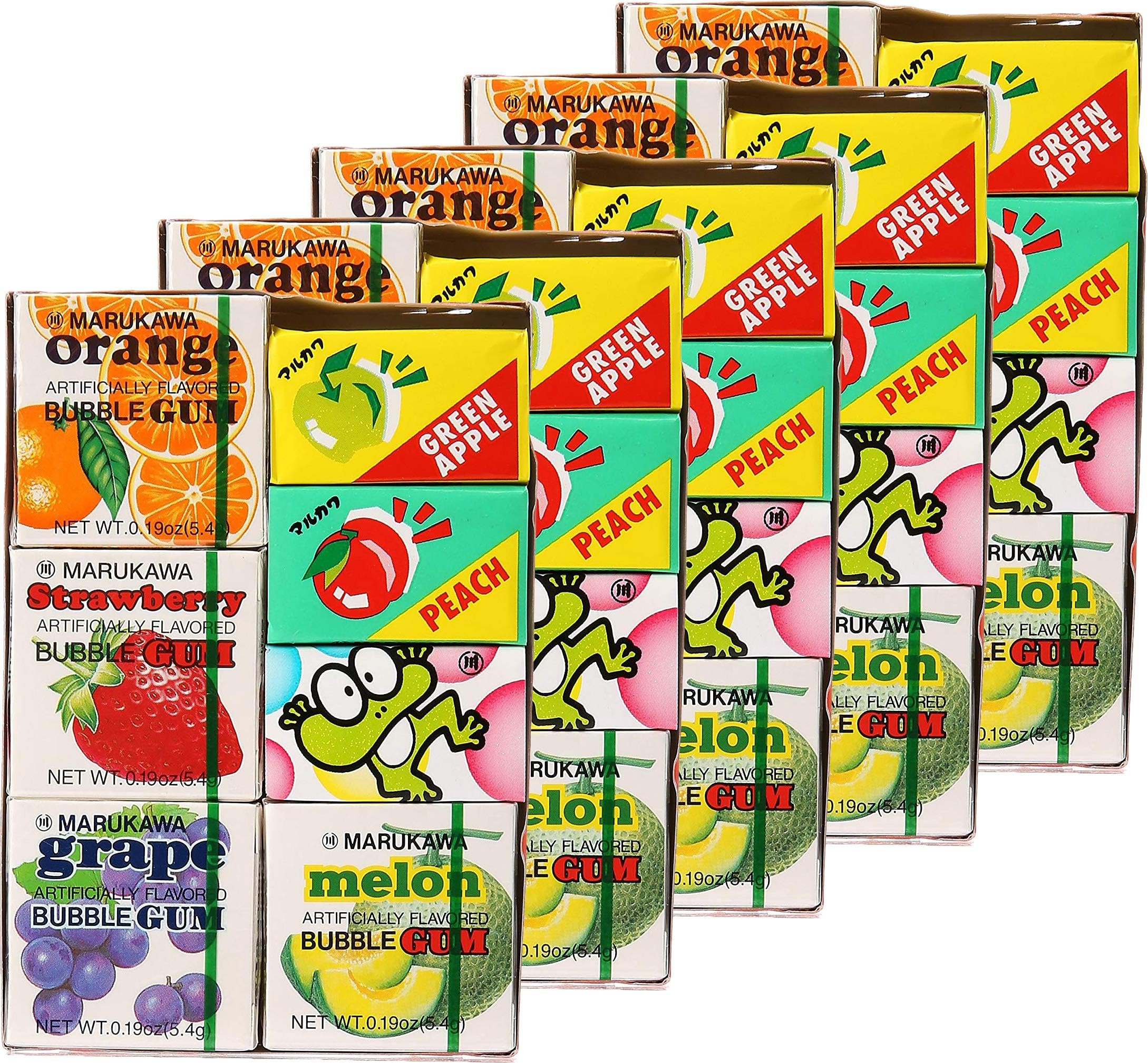 Amazon.com : Marukawa - Eight Pack Orange Bubble Gum : Chewing Gum ...